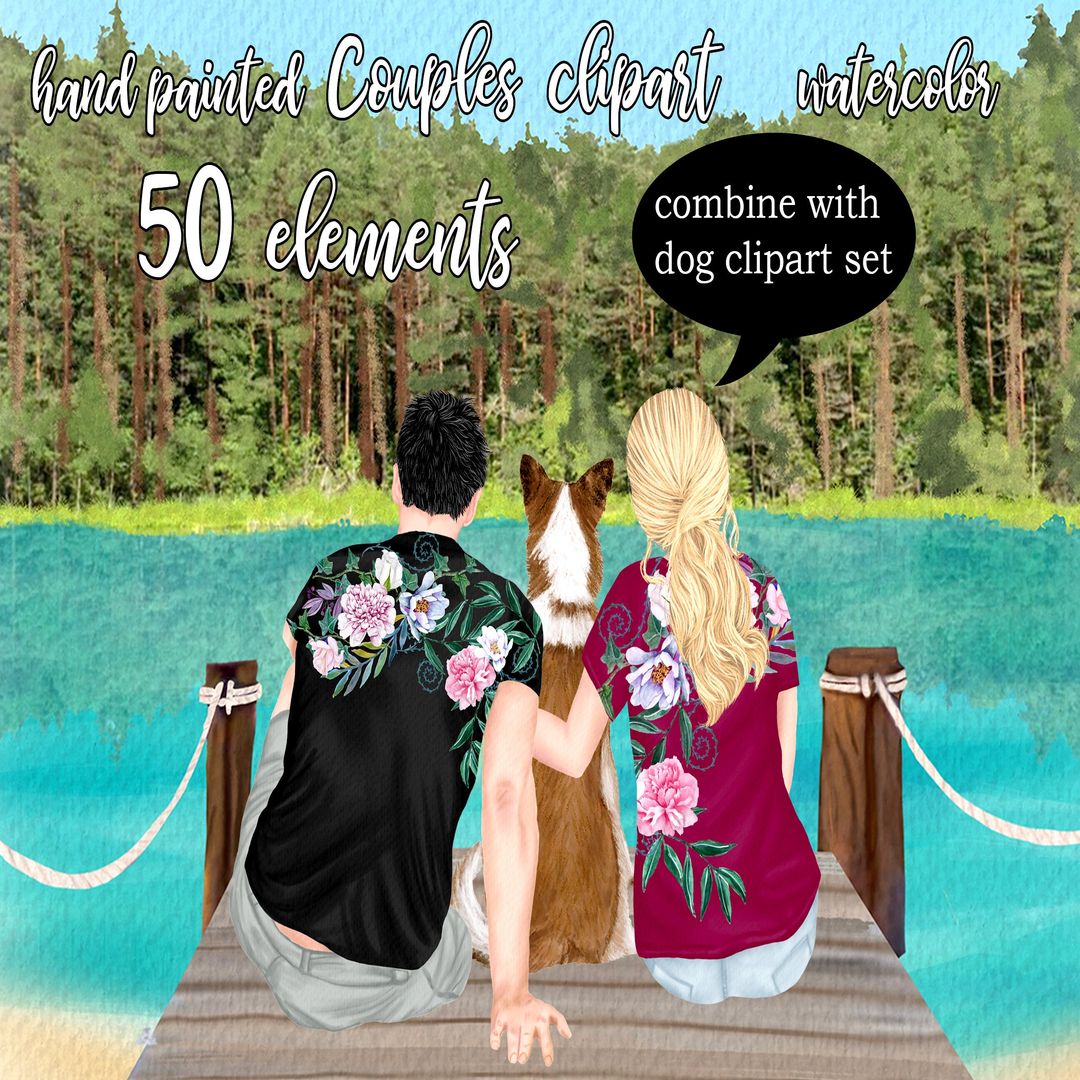 Couples Clipart: "CUSTOM COUPLES" Boyfriend Girlfriend Coupl | Inspire ...