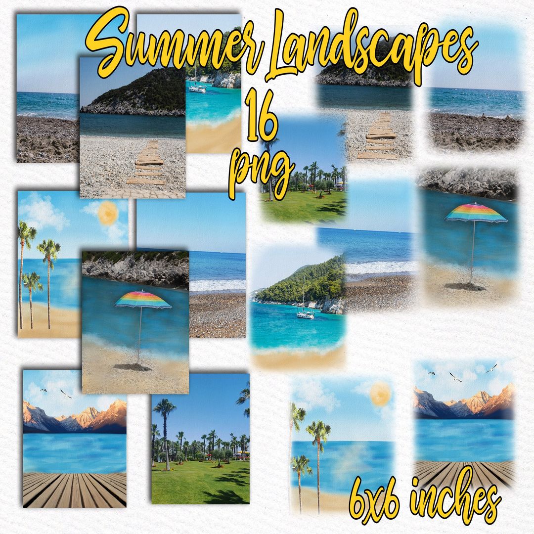 Summer Landscapes clipart: "BEACH LANDSCAPES" Beach backdrop | Inspire ...