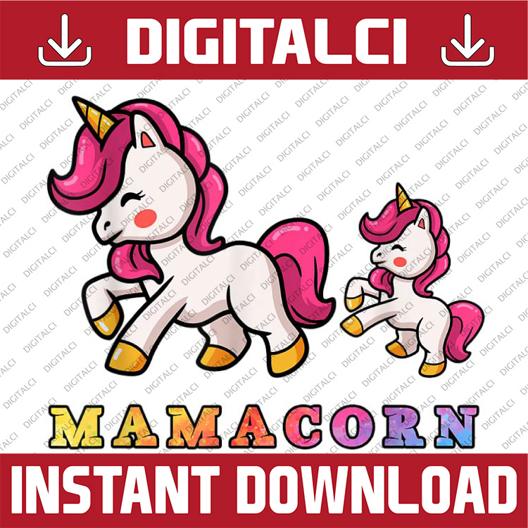 MamaCorn - Unicorn Mommy and Baby Mother's Day Happy Mother' - Inspire ...