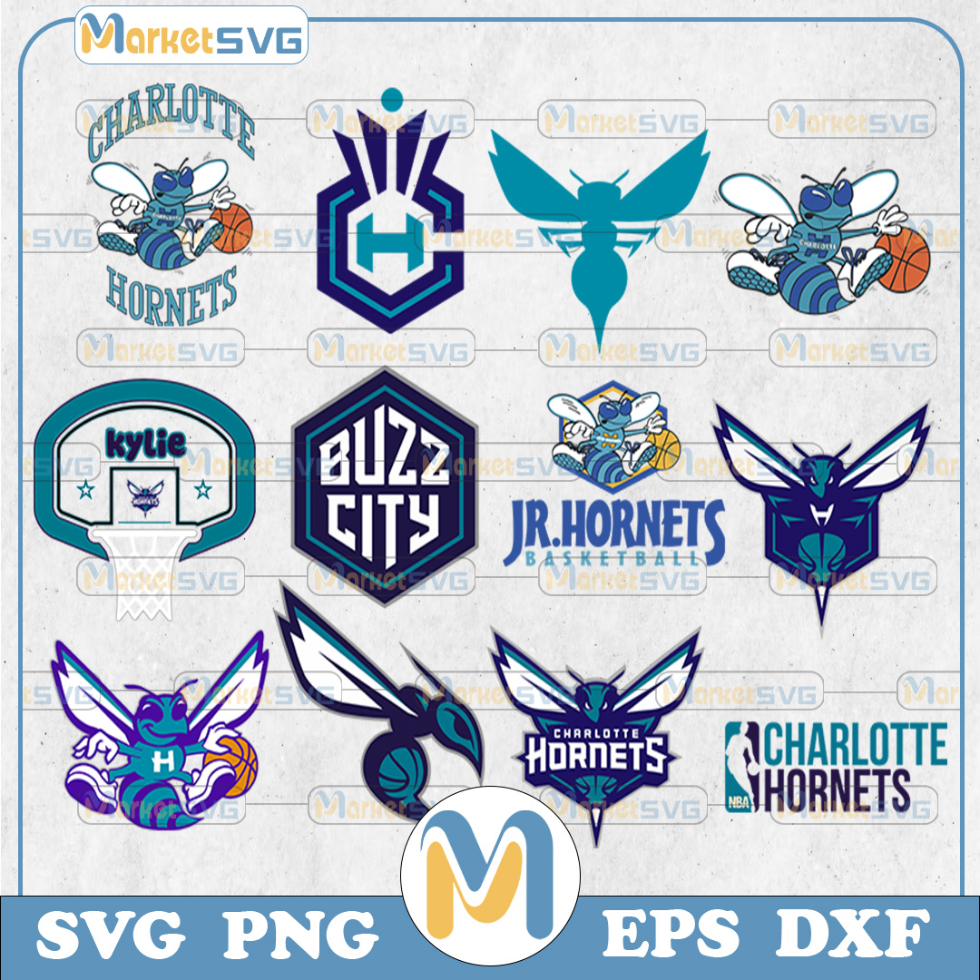 12 Files Charlotte Hornets Basketball Team svg, Charlotte Ho - Inspire ...