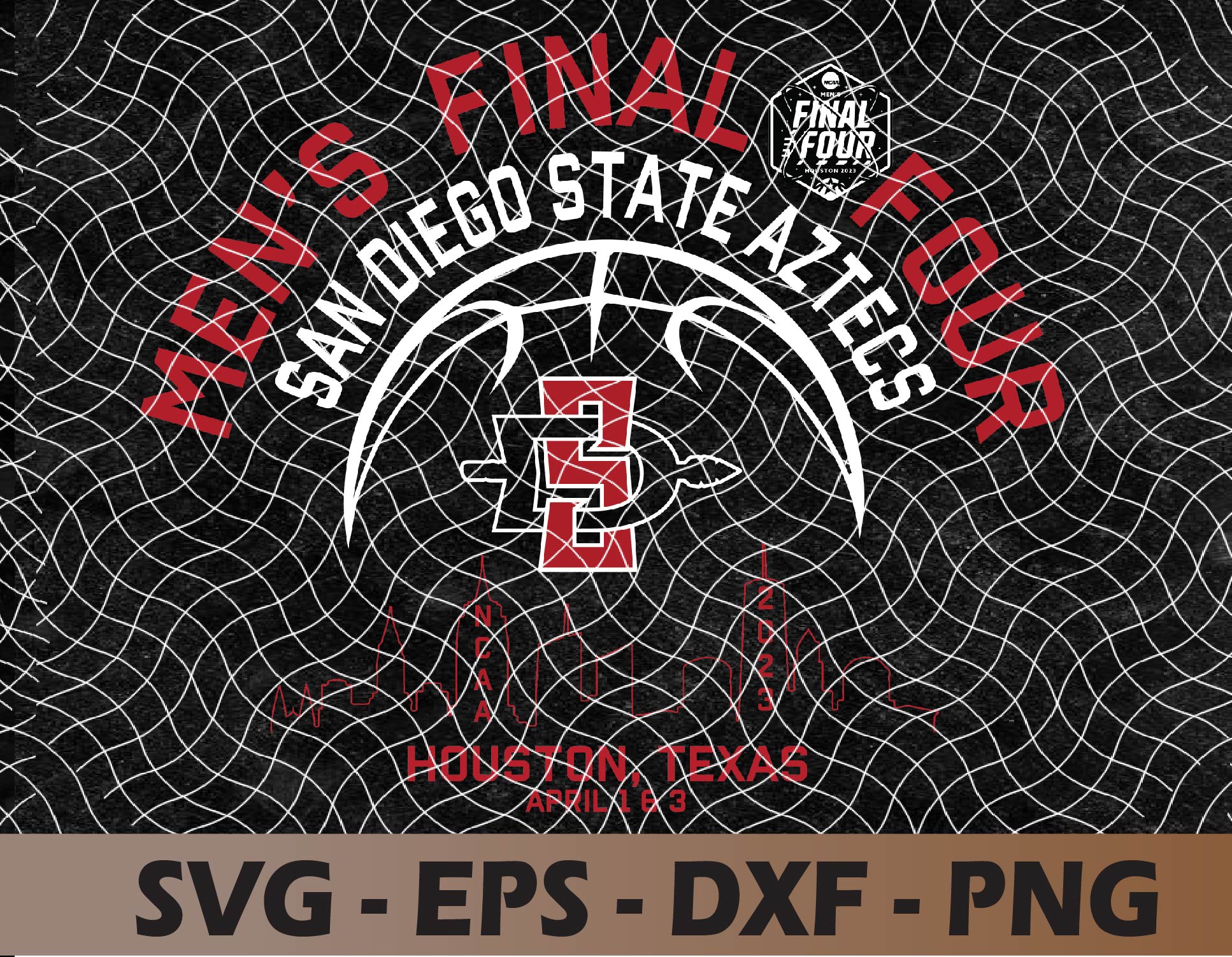 San Diego State Aztecs Final Four 2023 Basketball Hoops Svg, - Inspire ...