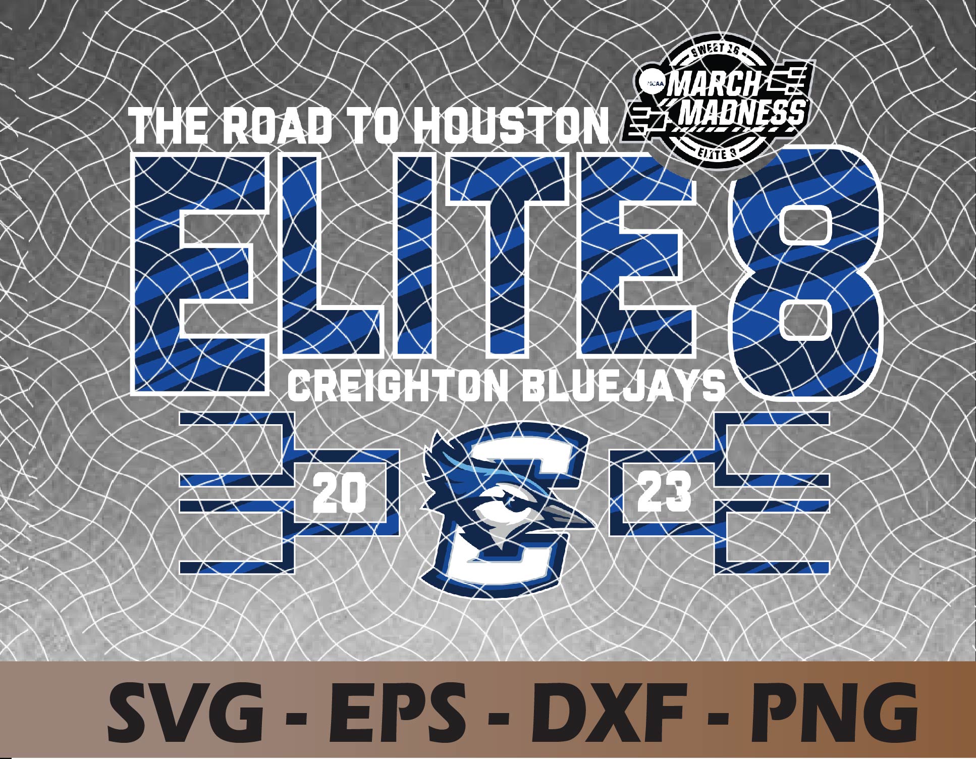 Creighton Bluejays Elite 8 2023 Basketball Royal Svg, Eps, P | Inspire ...