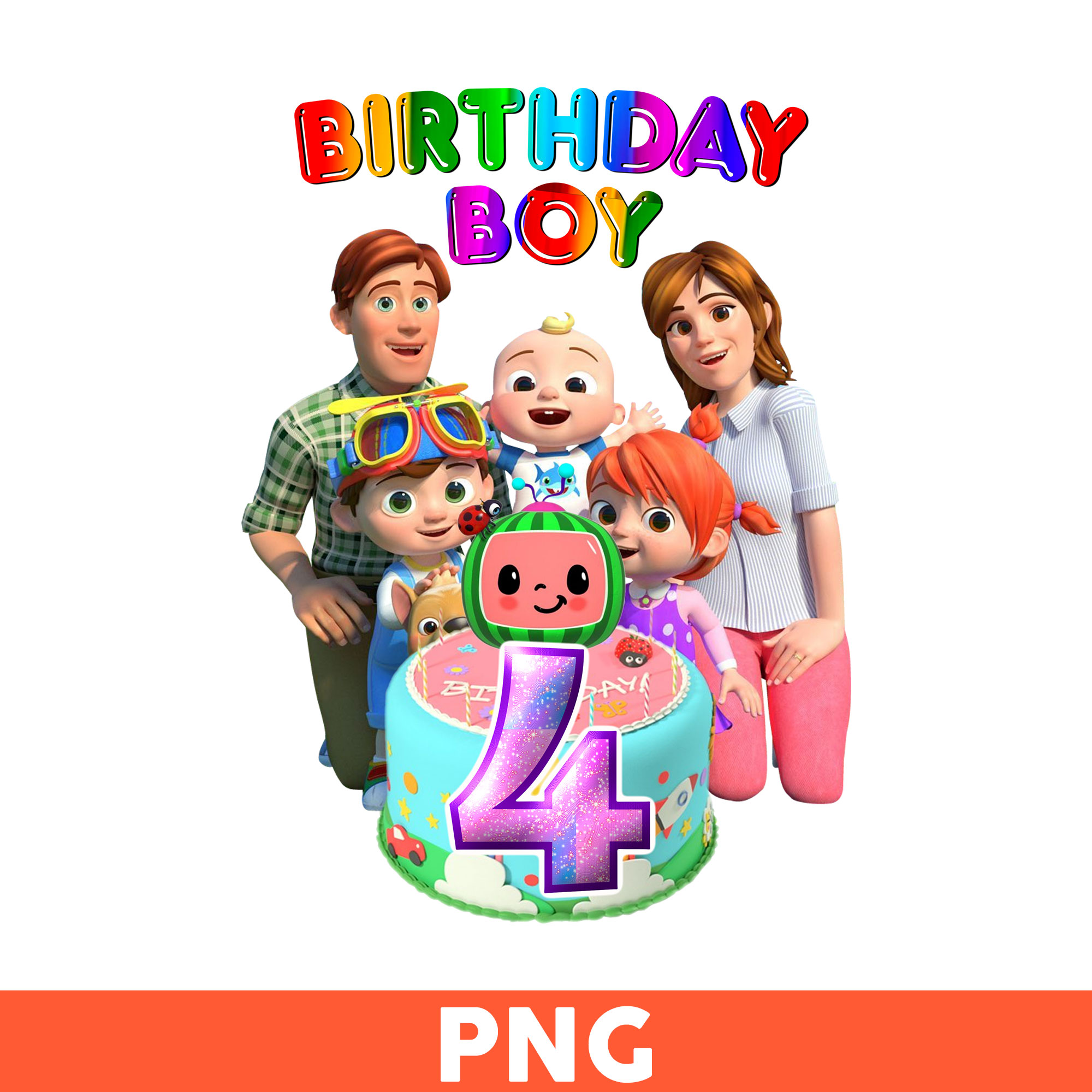 Cocomelon Custom Birthday Png, Cocomelon 4th Birthday, Cocom | Inspire ...