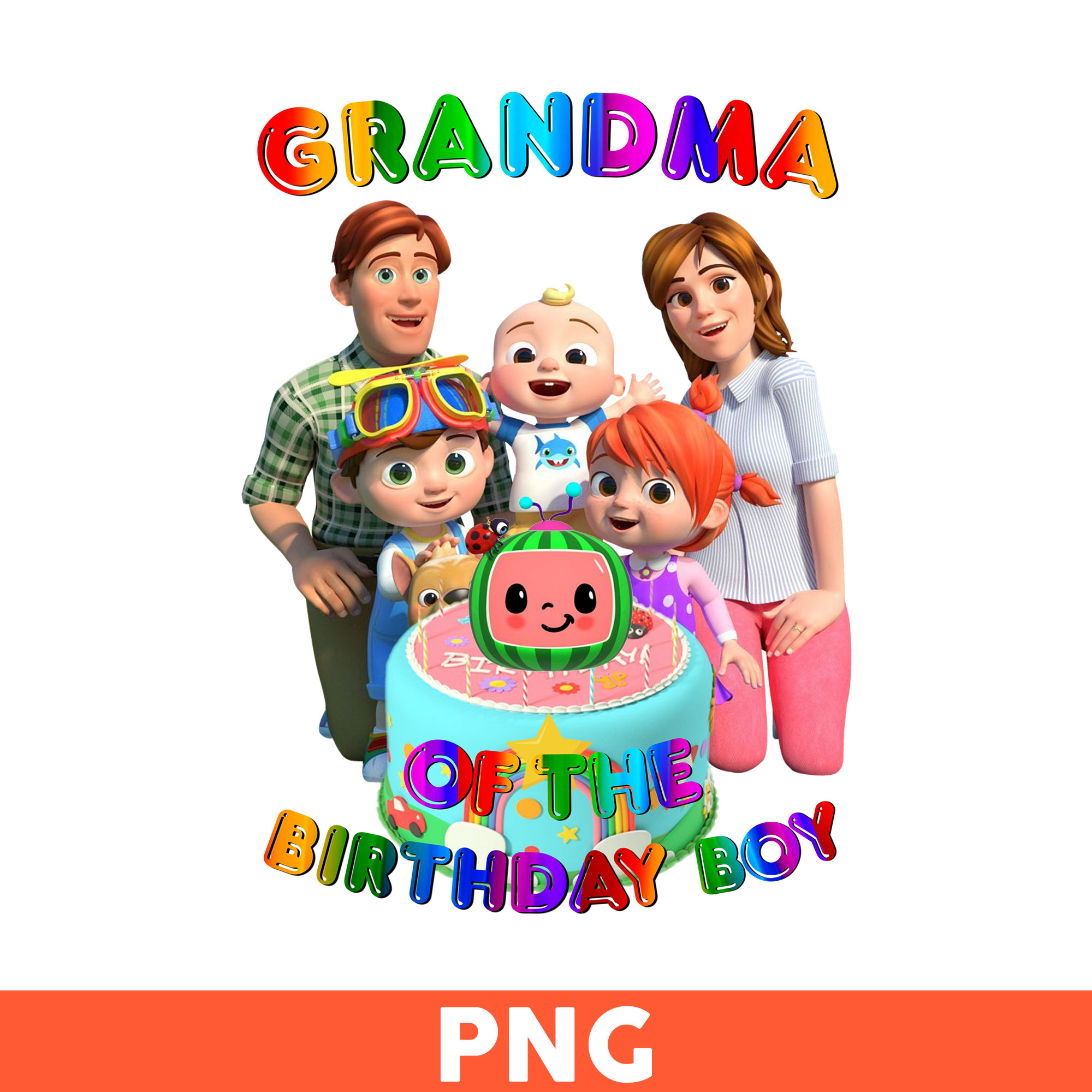 Gradma Of The Birthday Boy Png, Cocomelon Png, Cocomelon Bir | Inspire ...