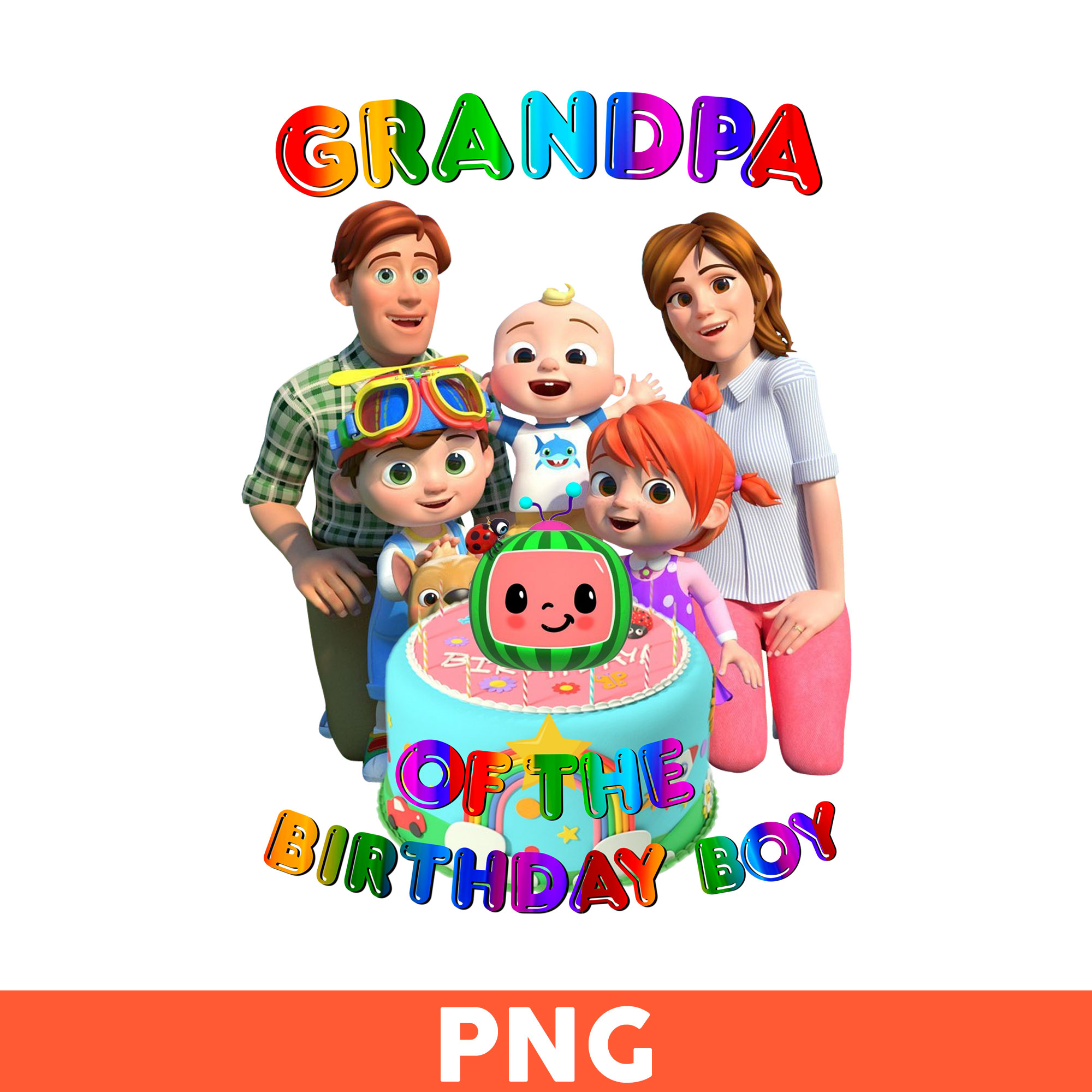 Grandpa Of The Birthday Boy Png, Cocomelon Png, Cocomelon Bi | Inspire ...