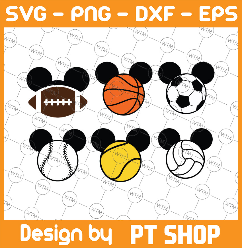 Mickey Mouse Sport, Disney Mickey and Minnie svg, 5 FILES Di | Inspire ...