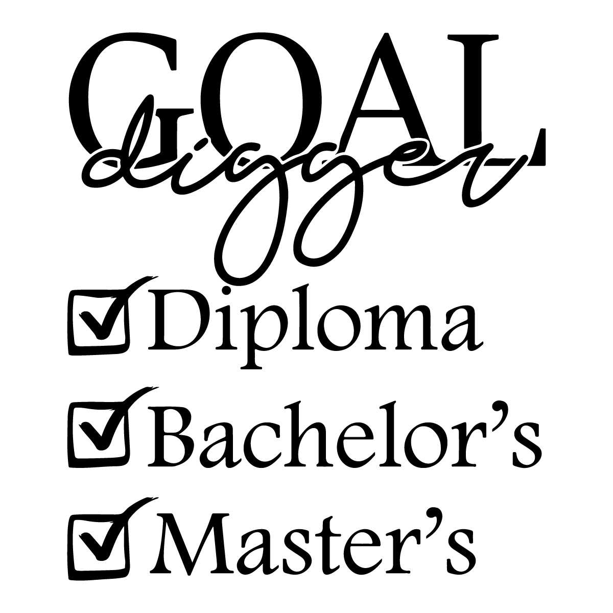 Goal Digger SVG I'm a goal digger masters SVG Cutting Files | Inspire ...