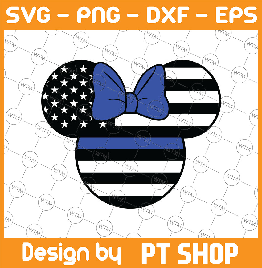 Minnie Mouse blue flag Disney svg,Disney Mickey and Minnie s - Inspire ...