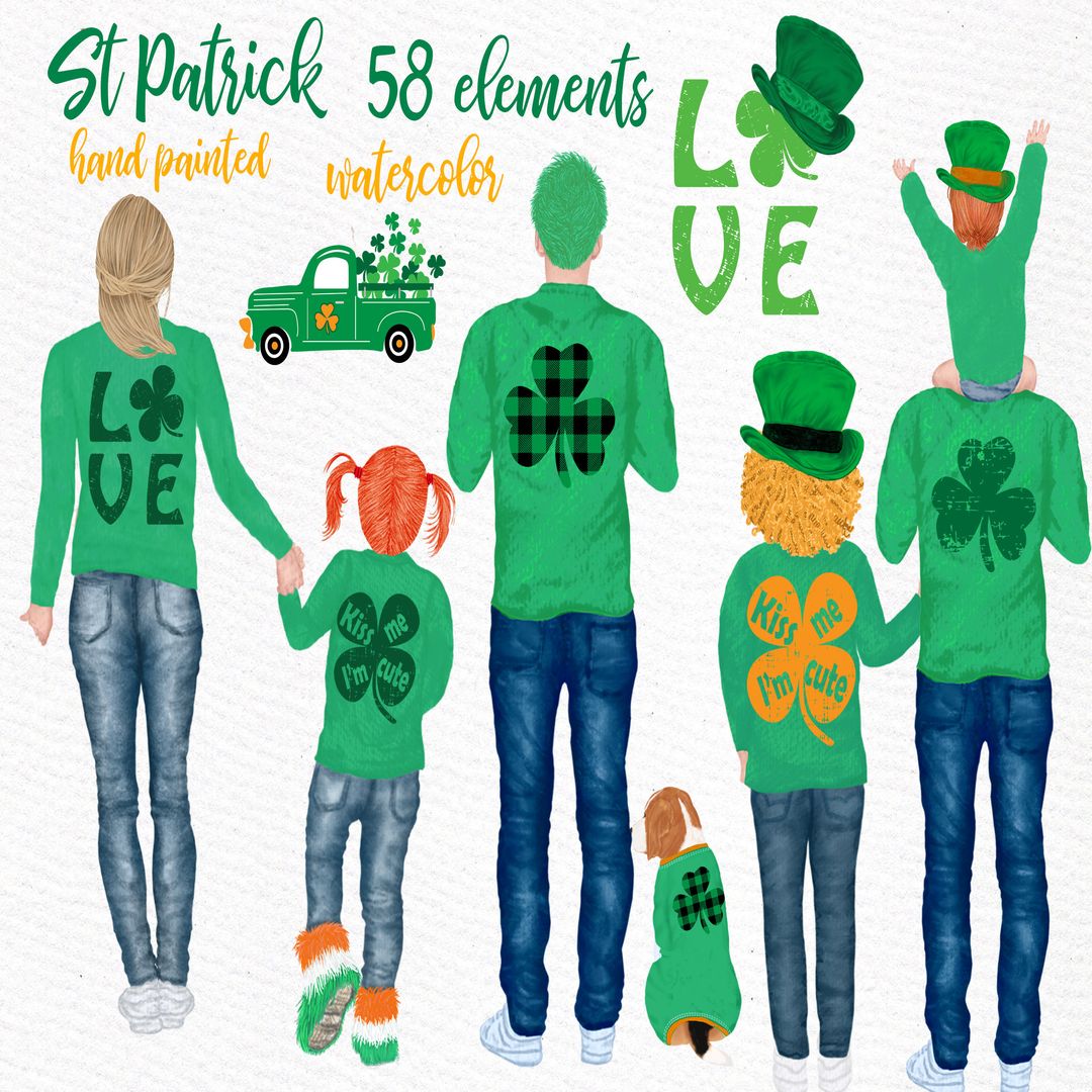 St Patricks Day Clipart: "FAMILY CLIPART" Irish Clipart Best | Inspire ...