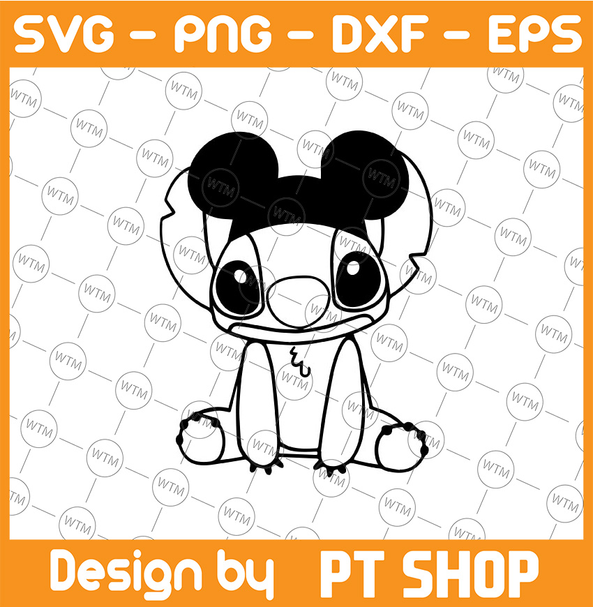 Stitch with Mouse hat, Disney svg, Disney Mickey and Minnie - Inspire ...