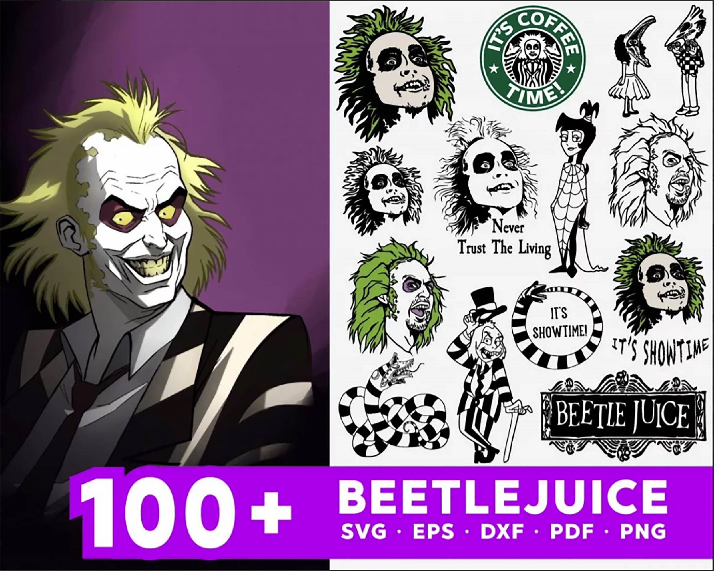 100 file beetlejuice svg dxf eps png, bundle halloween cricu | Inspire ...