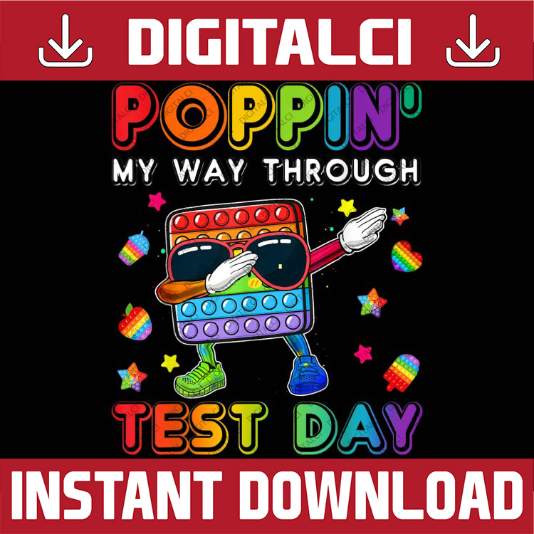 Dabbing Pop It Heart Shape Poppin' My Way Through Test Day L - Inspire ...