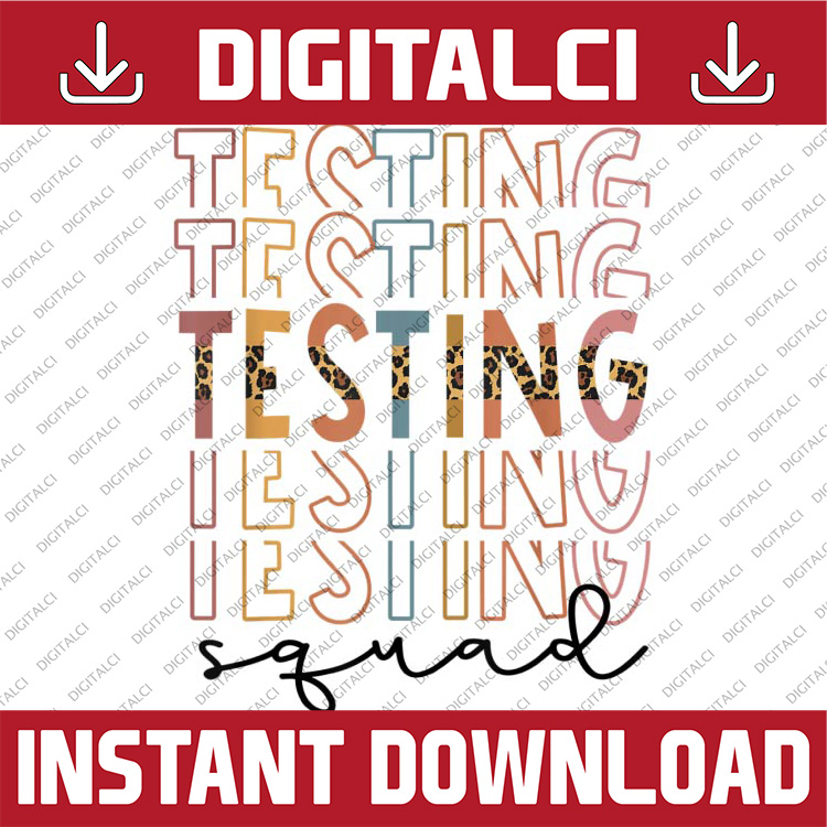 Retro Vintage Testing Stacked Typography Fun Teacher Testing | Inspire ...