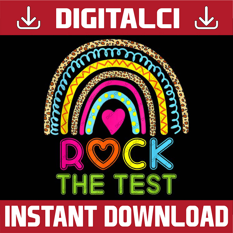 Test Day Rock The Test Teacher Testing Day Rainbow Leopard L | Inspire ...
