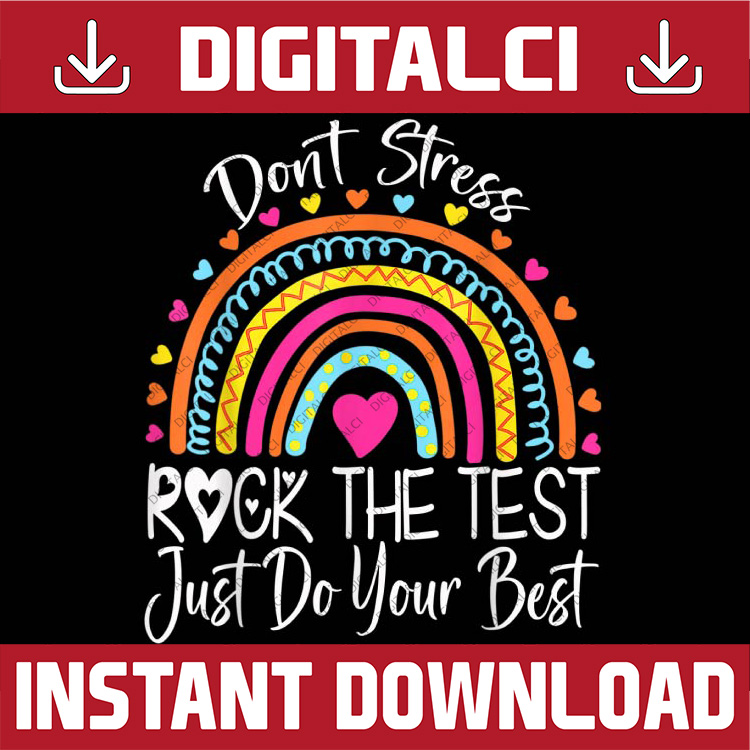 Test Day Rock The Test Teacher Testing Day Rainbow Teacher L | Inspire ...