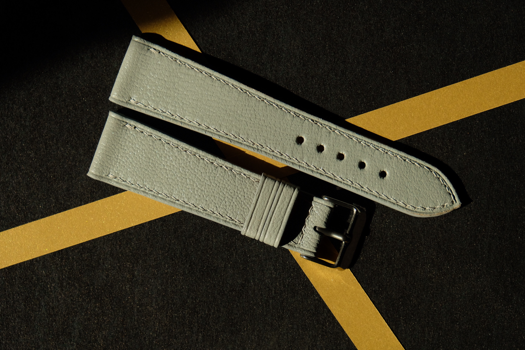 Gray watch band. Handmade luxury watch accessory. Gift for - Inspire Uplift