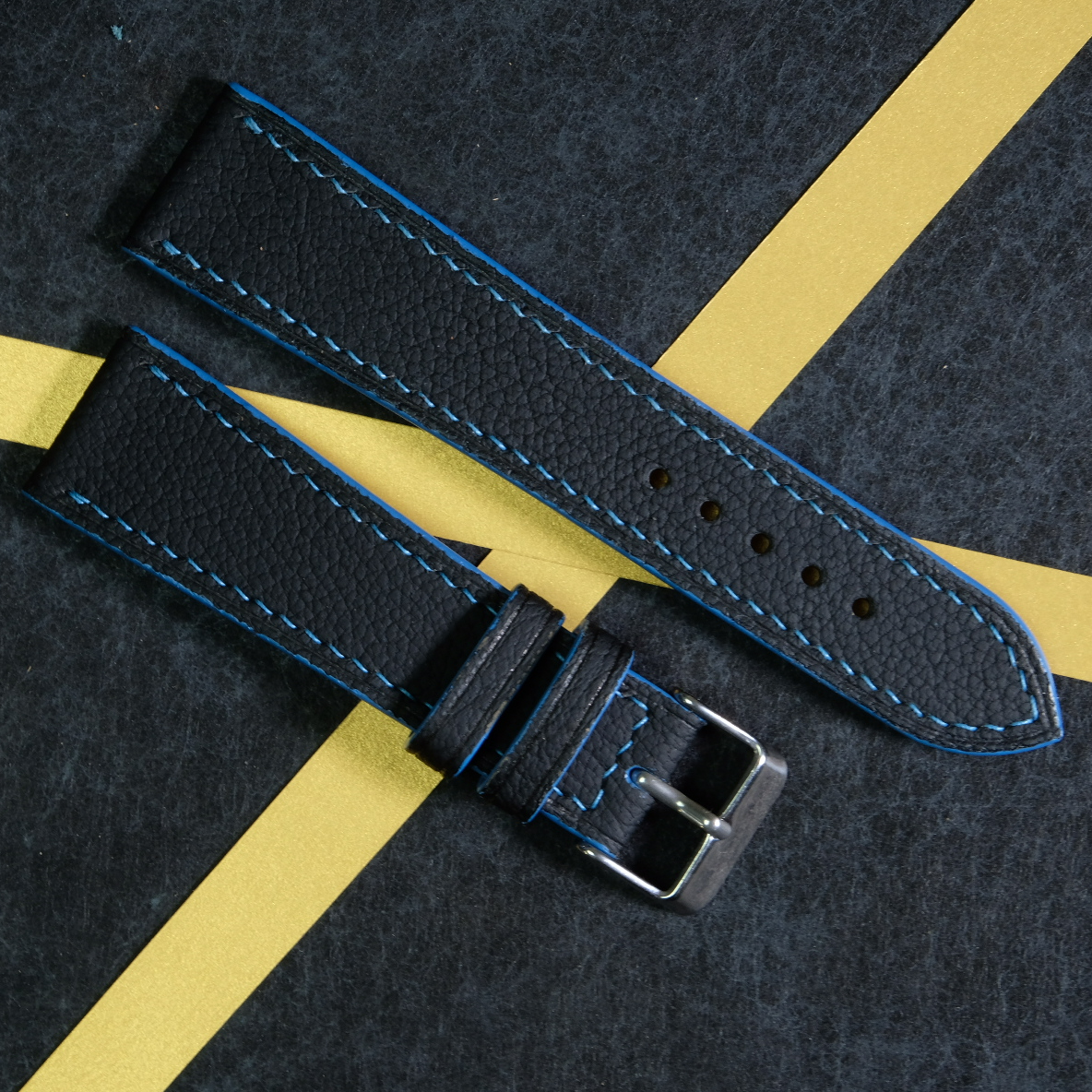 Black watch band. Handmade luxury watch accessory. Gift for - Inspire ...