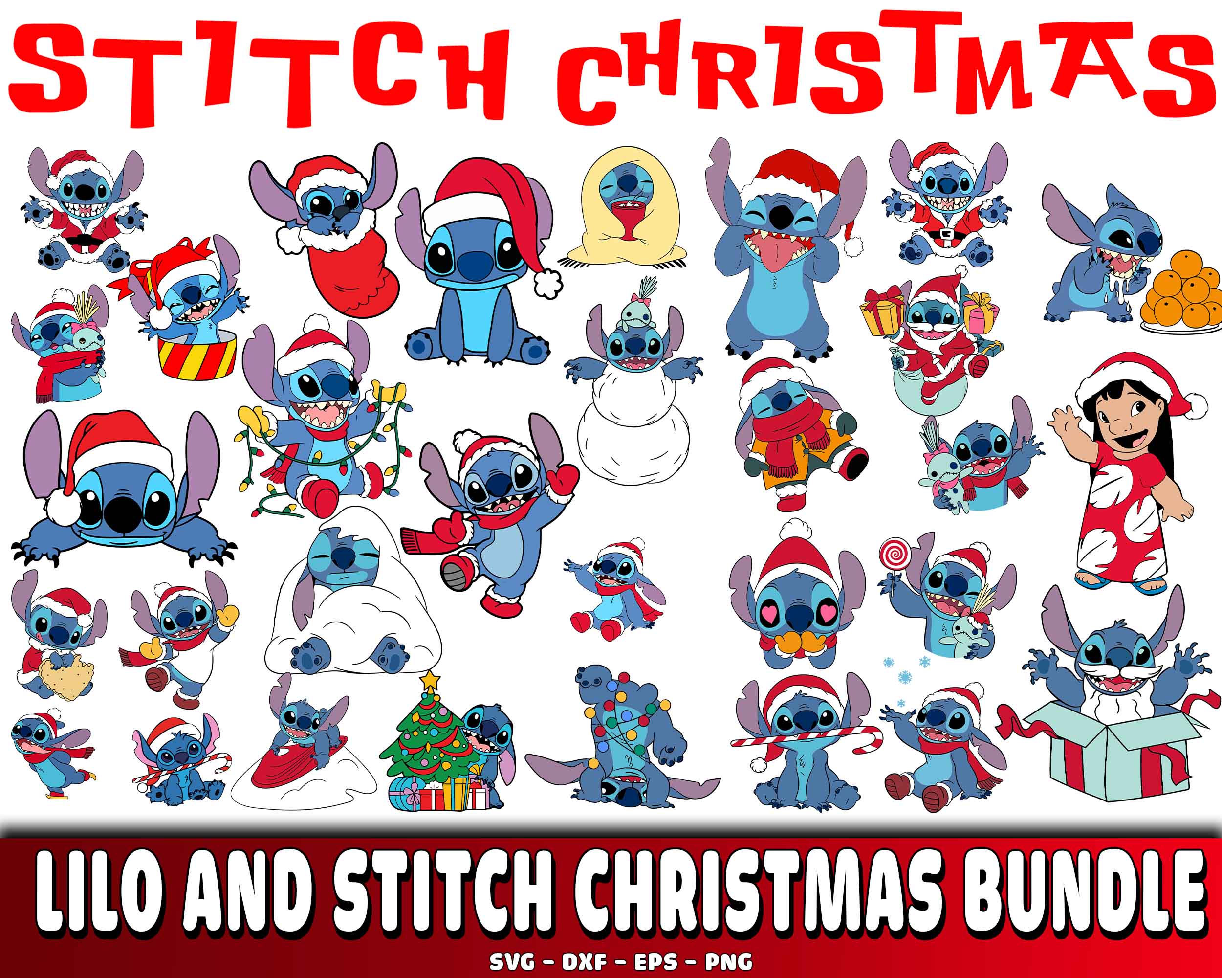 Lilo and Stitch christmas SVG , Lilo and Stitch christmas bu | Inspire ...