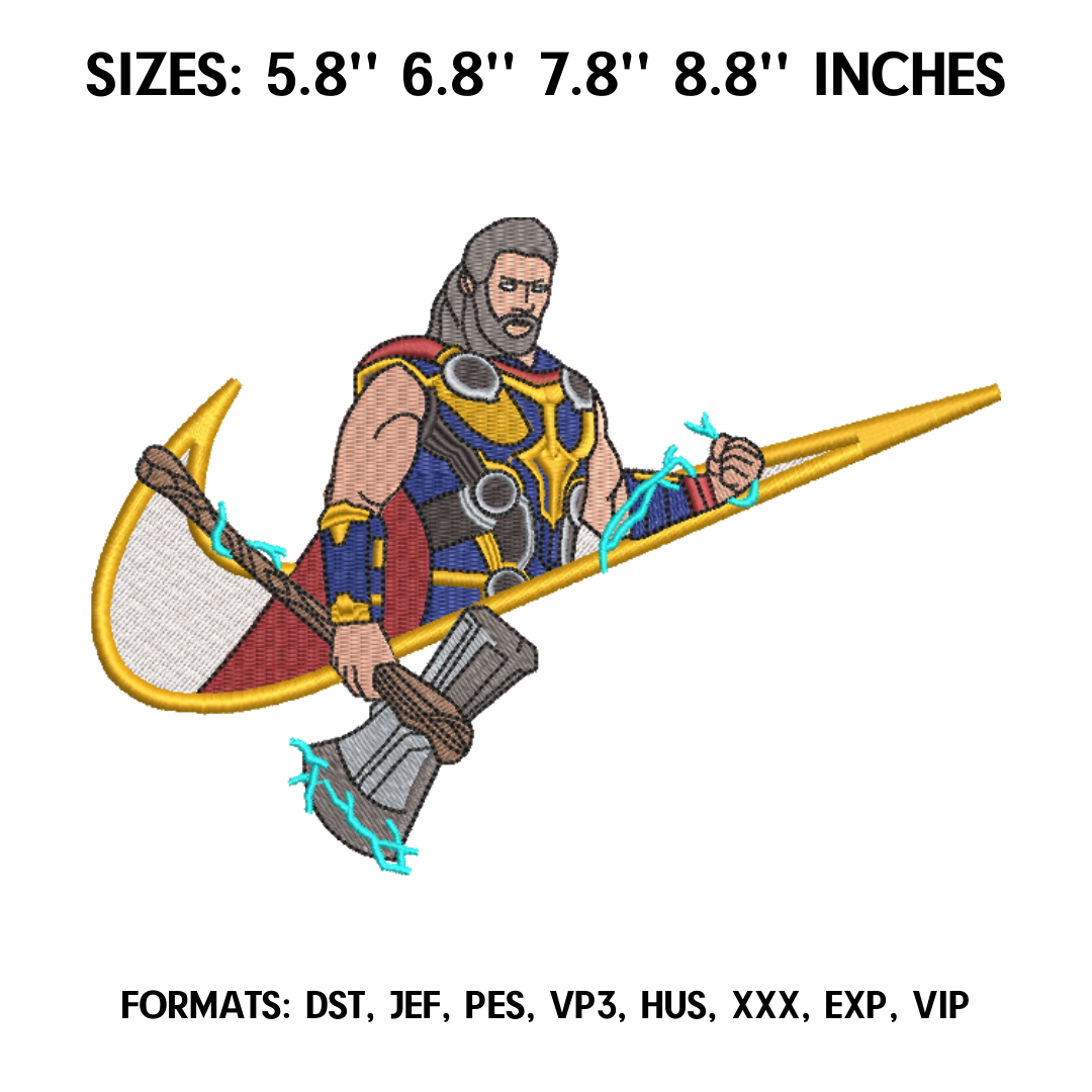Thor Embroidery Design File, Marvel Embroidery Design, Machi | Inspire ...