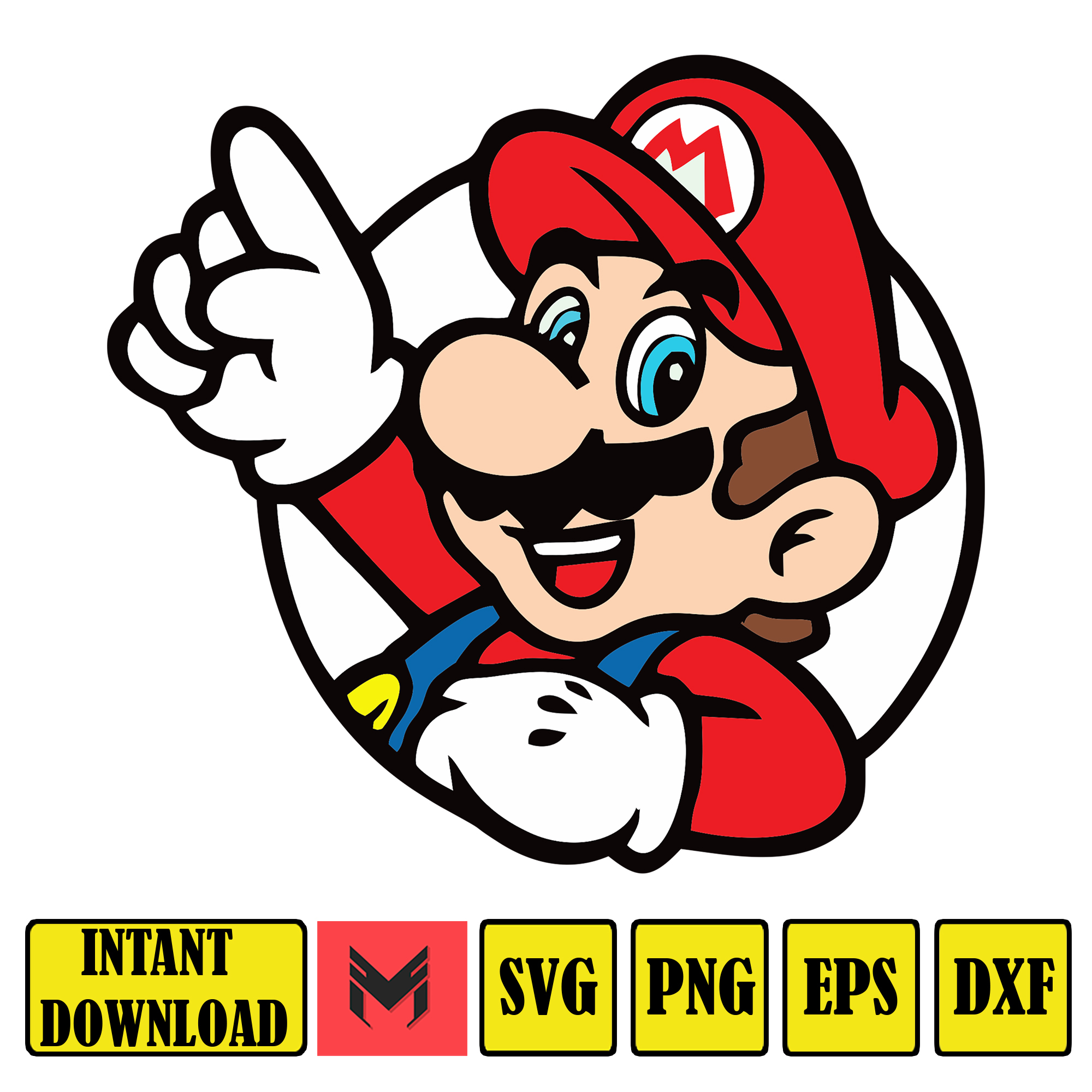 Mario Svg, svg files for cricut, mario svg, mario family svg | Inspire ...