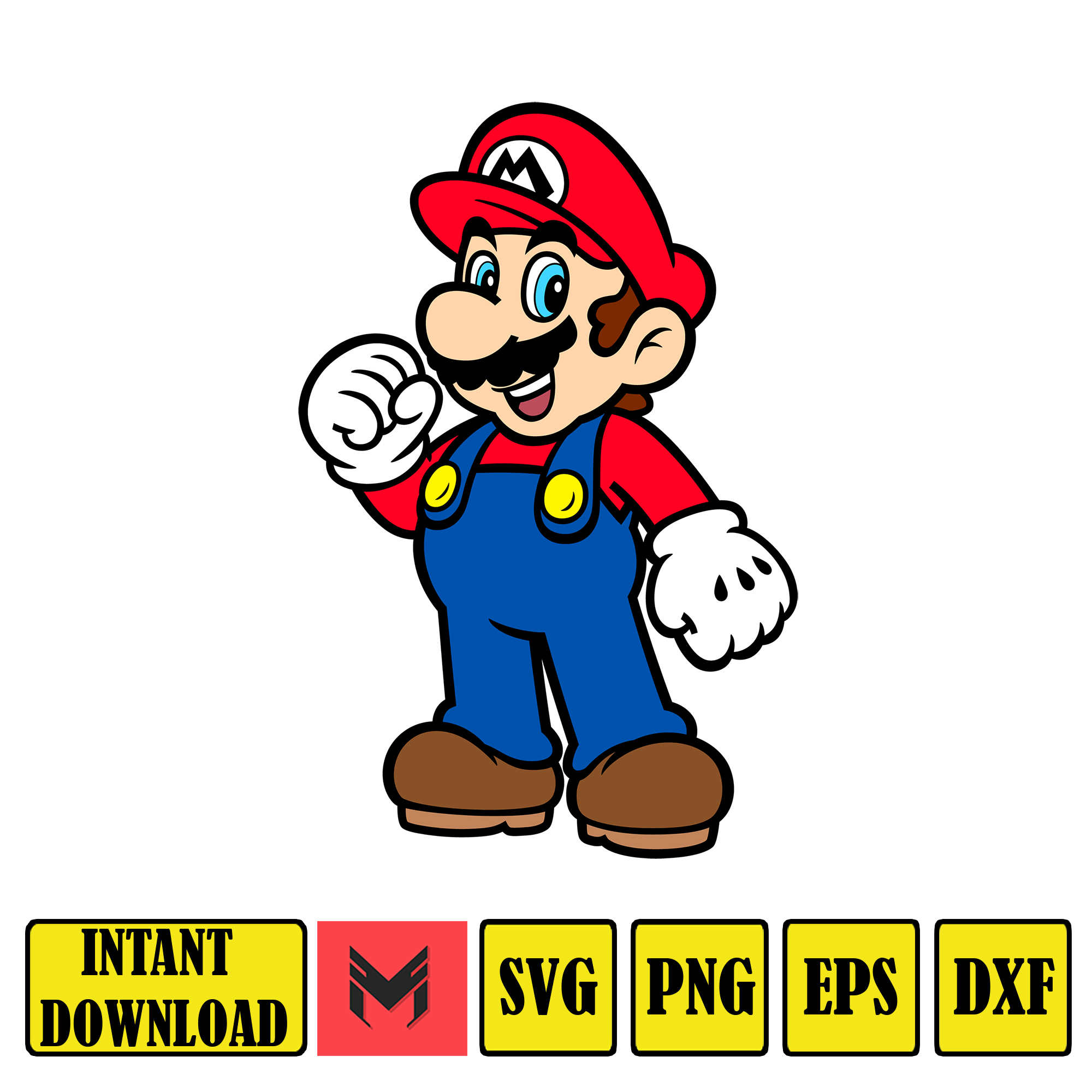 Mario Svg, svg files for cricut, mario svg, mario family svg - Inspire ...