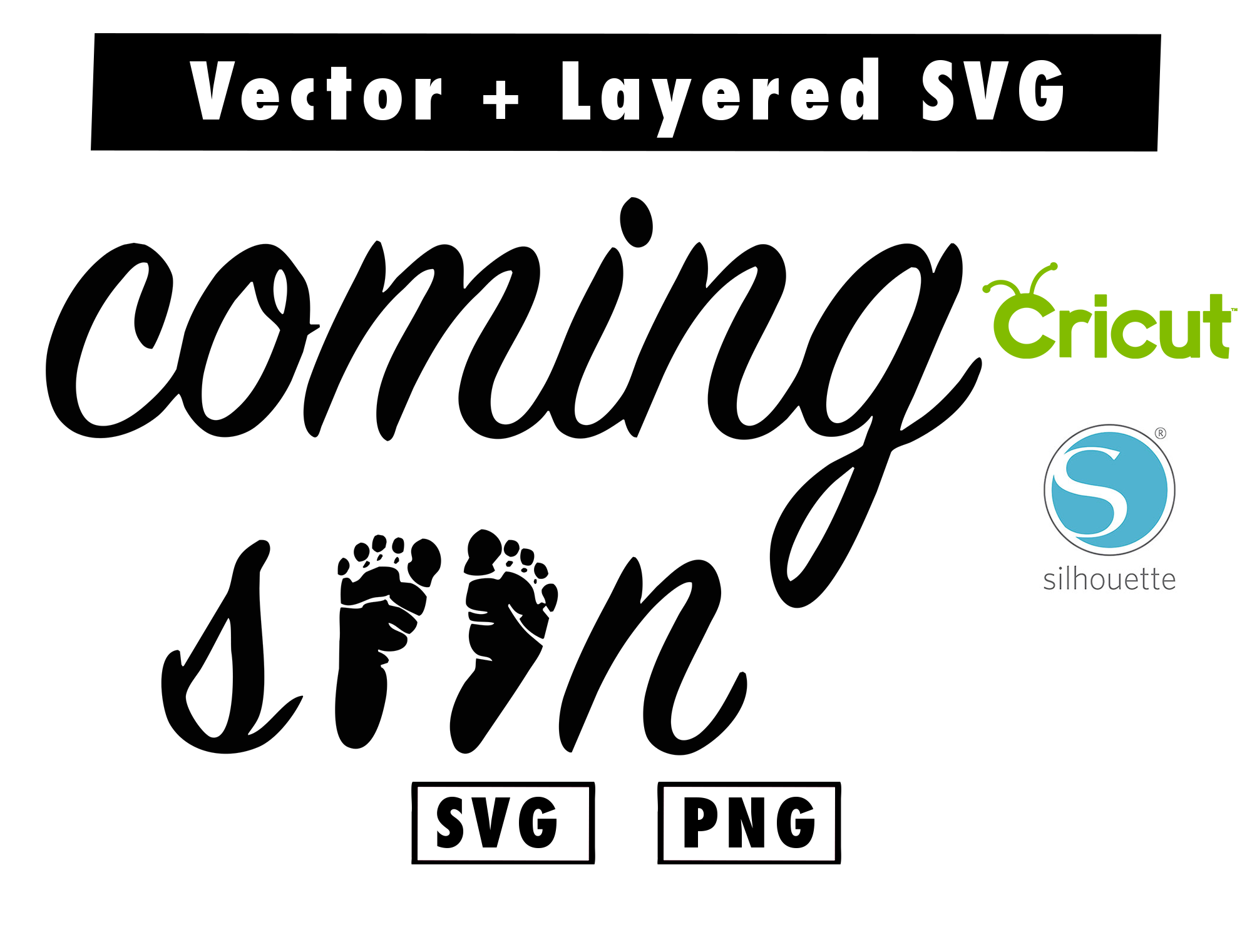 Coming Soon Svg & png Layered Item, Clipart, Cricut, Digital - Inspire ...