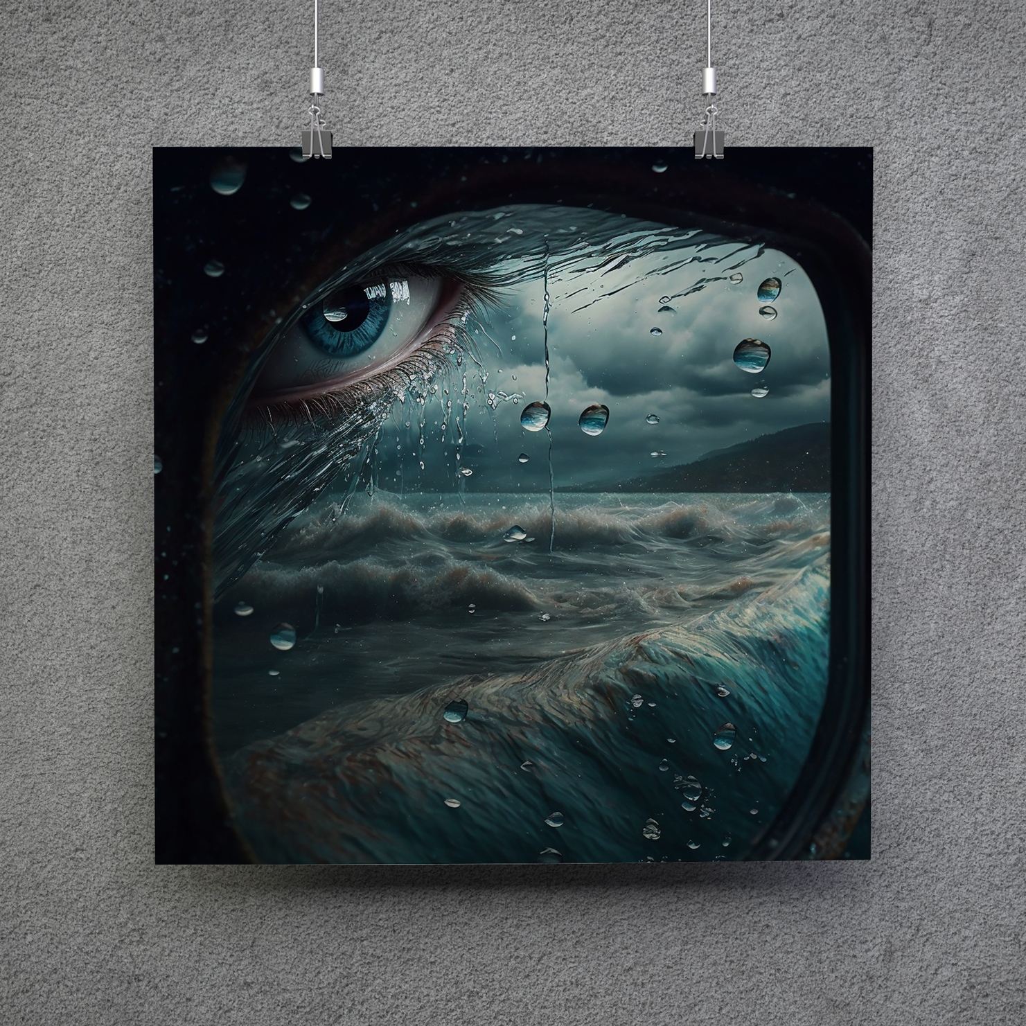 Storm Face poster - Downloadable and Printable Digital paint | Inspire ...