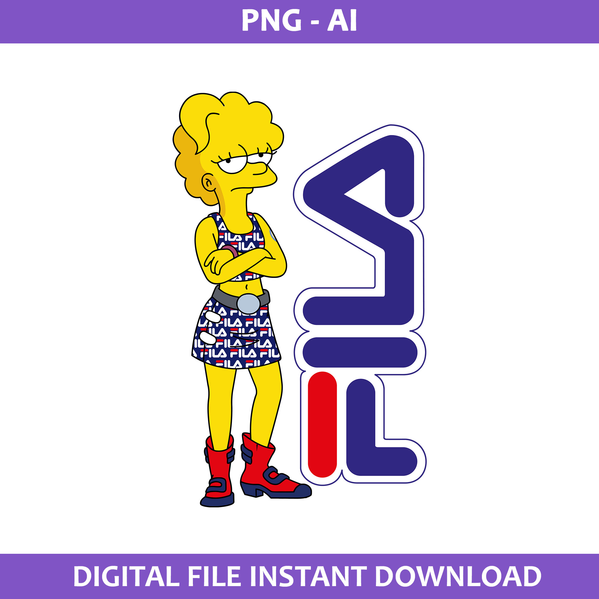 Lisa Simpson Fila Png, Fila Logo Png, Lisa simpson Png, Fash | Inspire ...