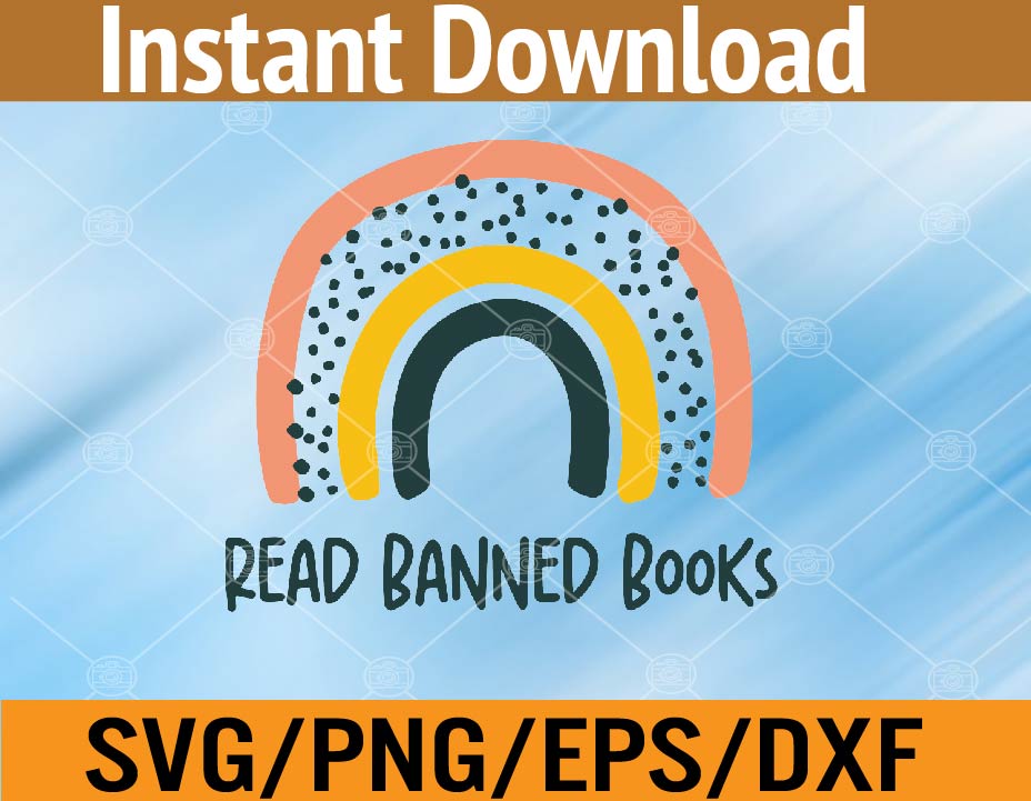 Read Banned Books Svg, Eps, Png, Dxf, Digital Download - Inspire Uplift