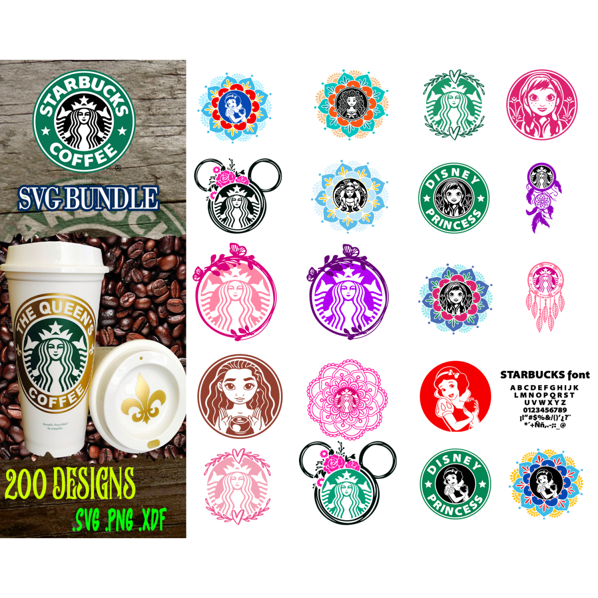 200 Files Starbuck SVG Bundle | Inspire Uplift