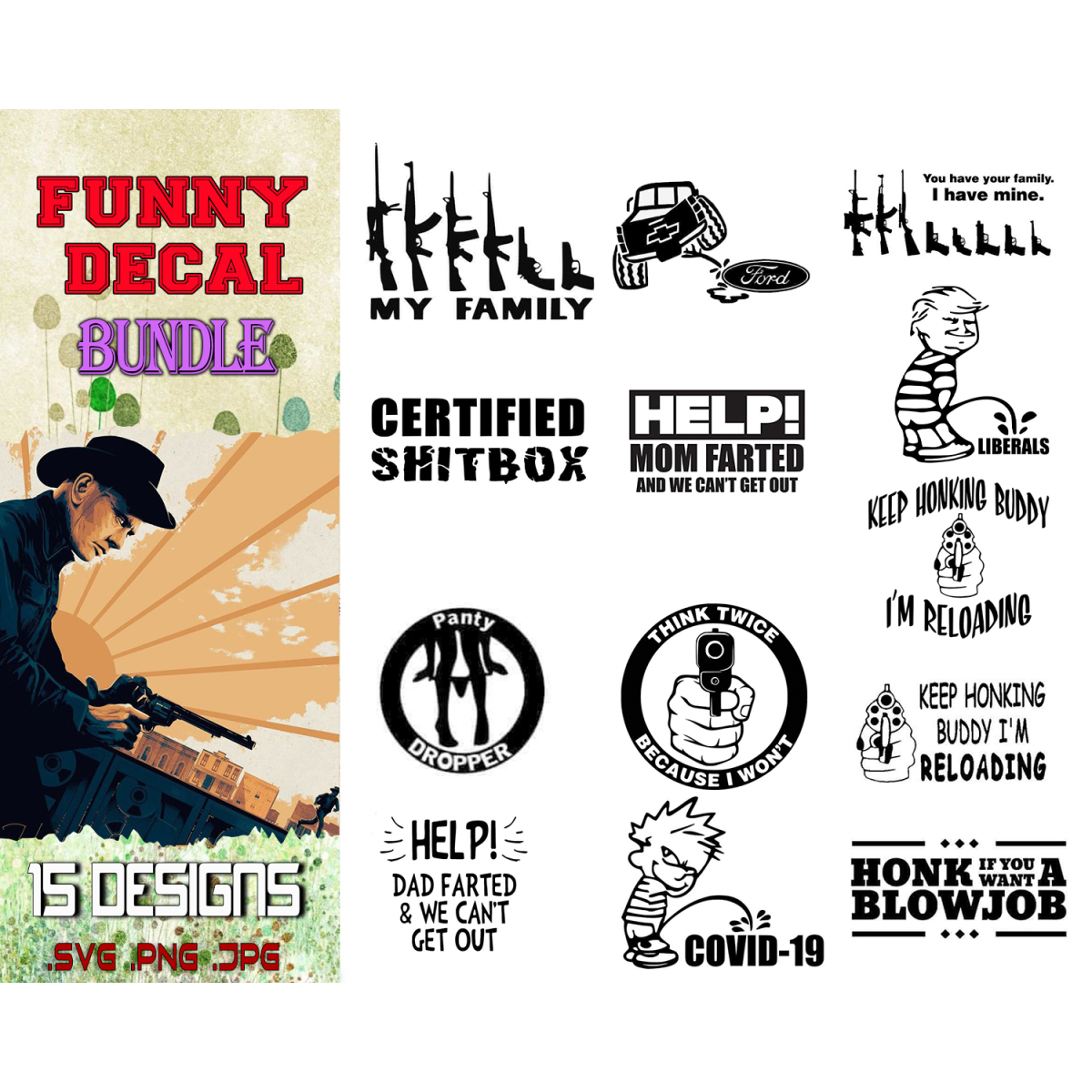 Funny Decals Svg | Inspire Uplift