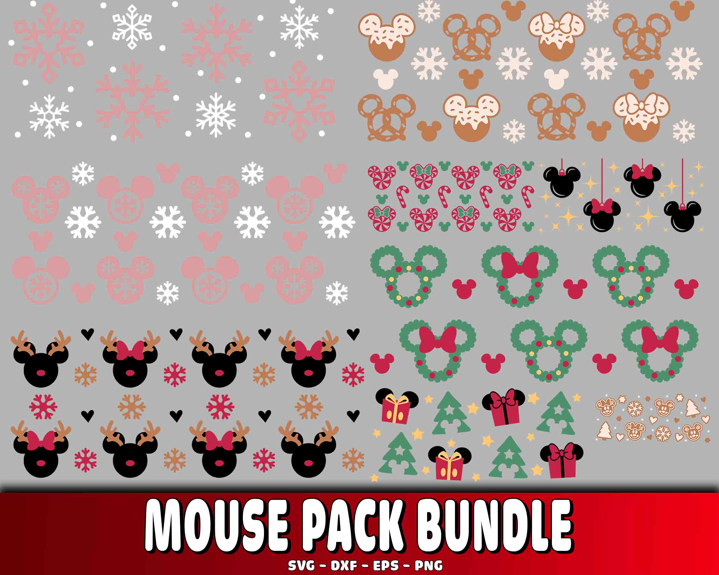 Mouse Pack bundle svg eps dxf png , for Cricut, Silhouette, | Inspire ...