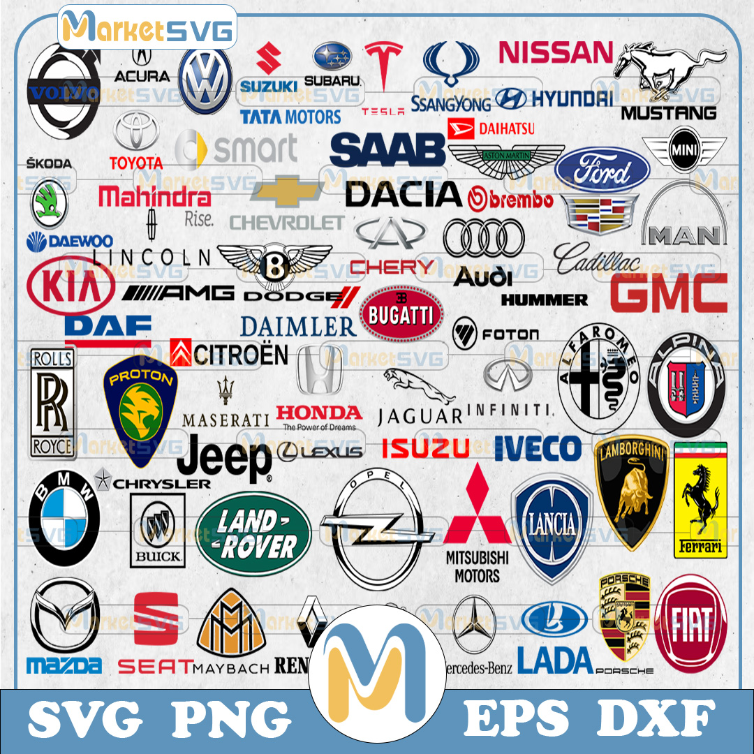70 Files World's Car Brand Logos Bundle Svg, Honda, Toyota,L | Inspire ...
