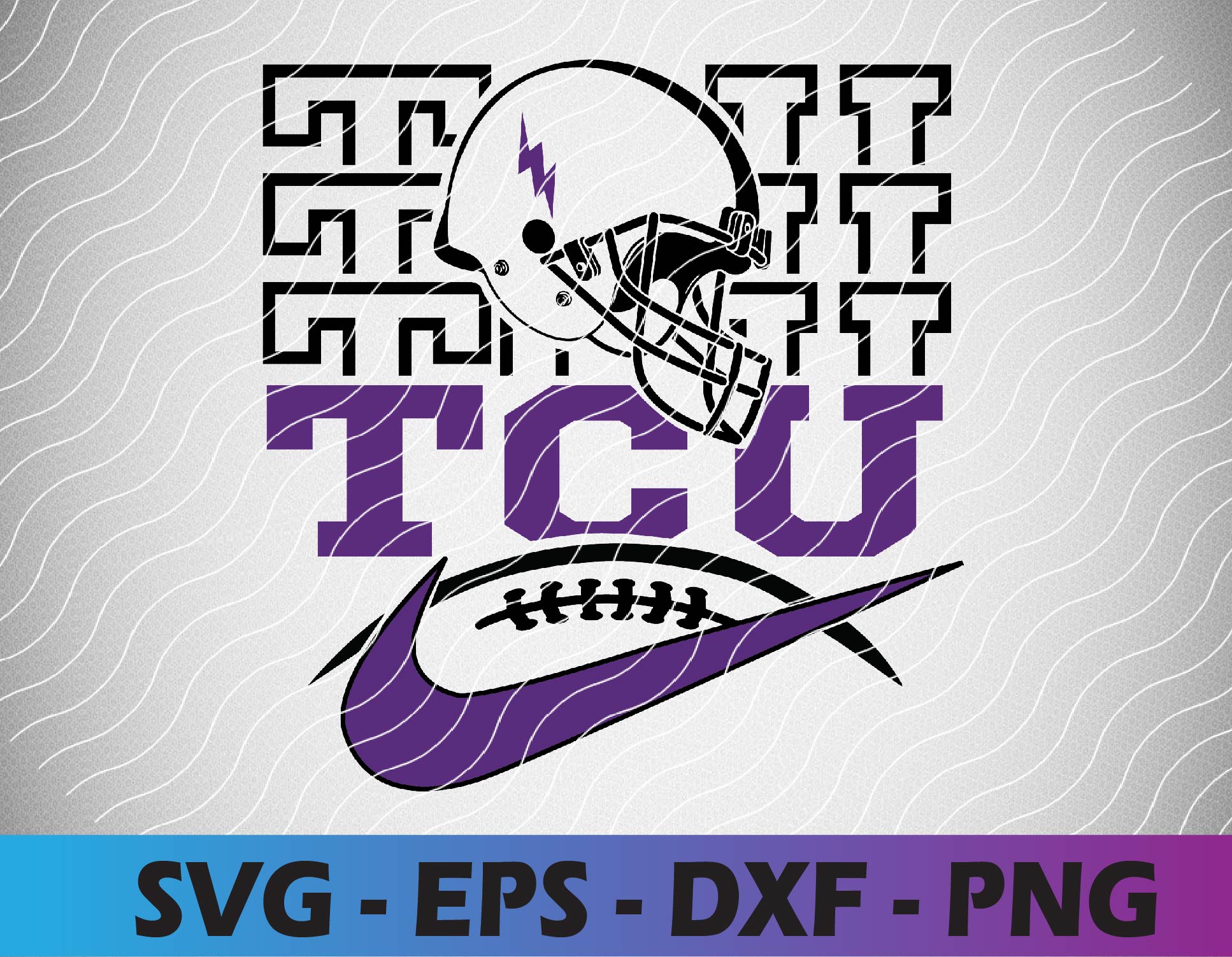 T C U Horned Frogs Football Svg Svg, Eps, Png, Dxf, Digital | Inspire ...