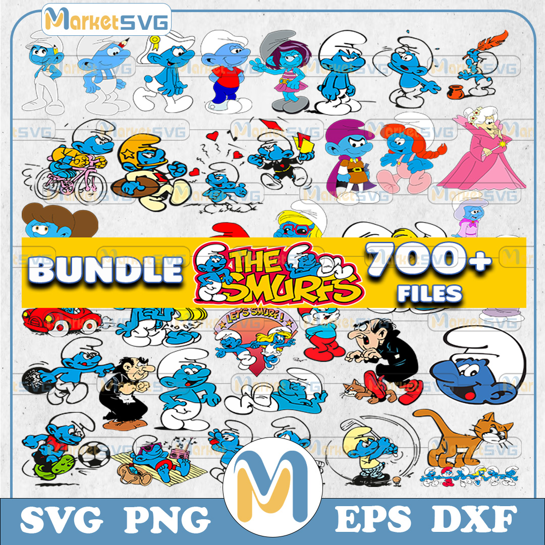 700 Files Smurfs Svg, Smurfs Svg, Mega Bundle Smurfs Png, Sm | Inspire ...