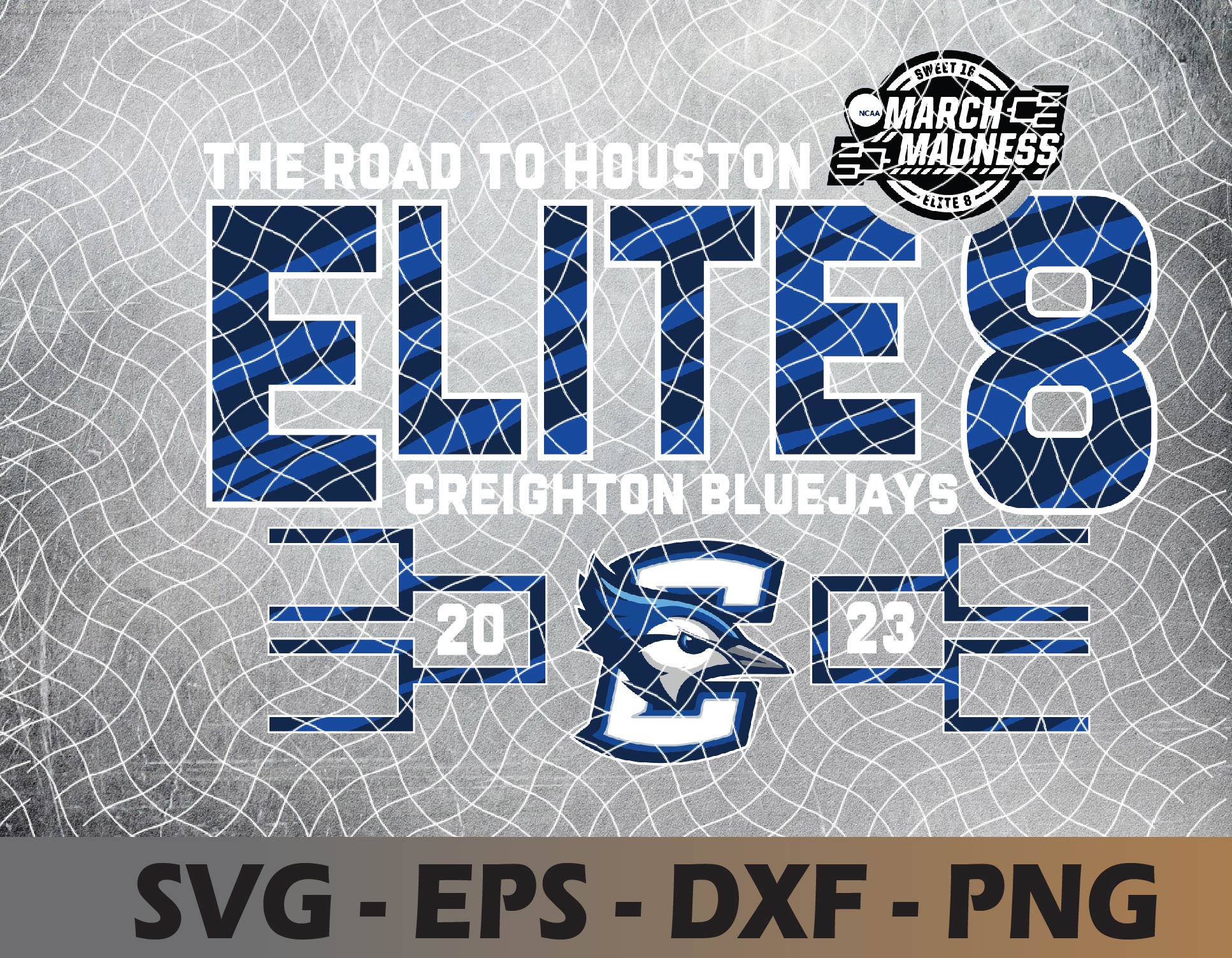 Creighton Bluejays Elite 8 2023 Basketball Royal Svg, Eps, P | Inspire ...