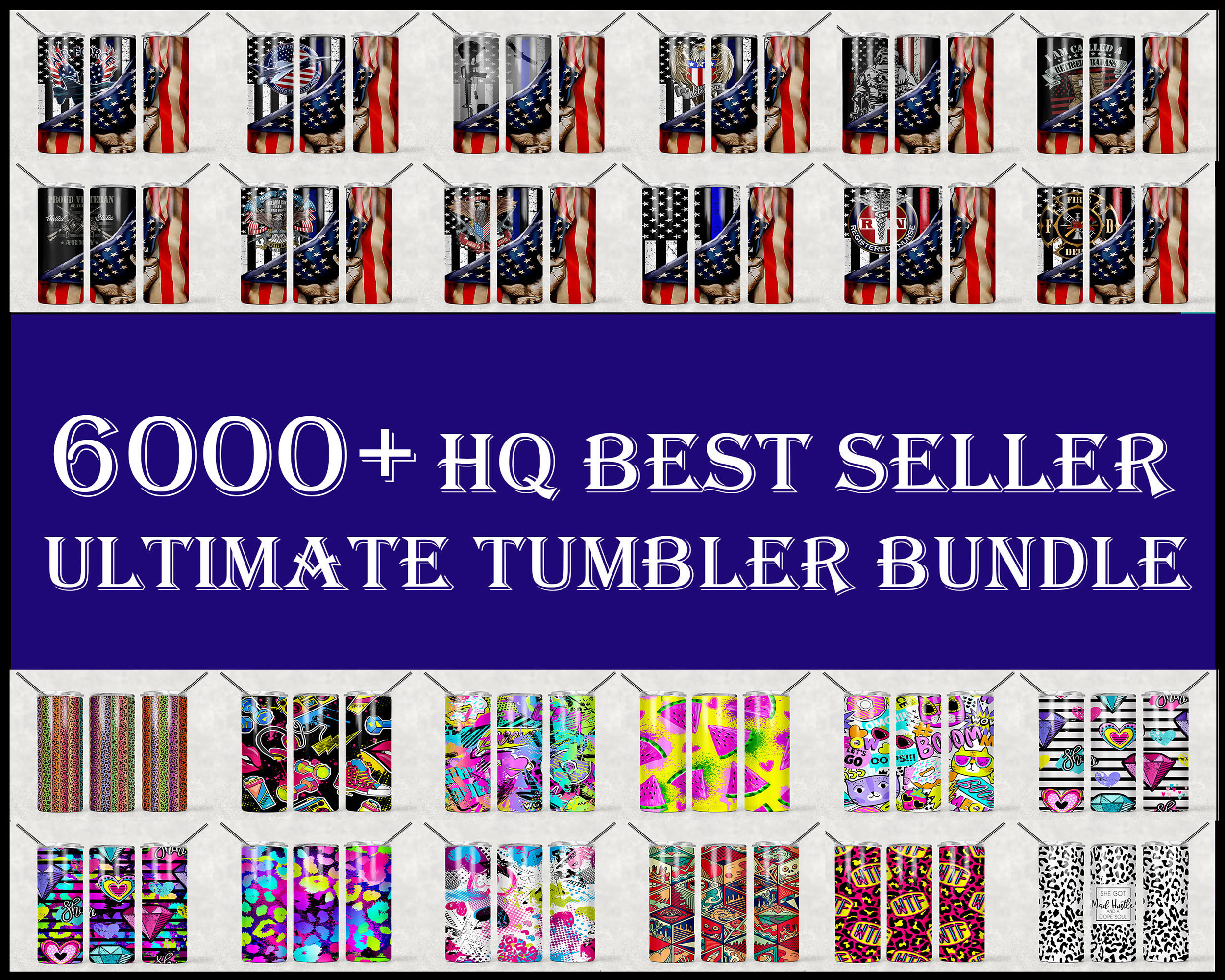 6000 file Tumbler Designs Bundle PNG High Quality, Designs 2 | Inspire ...