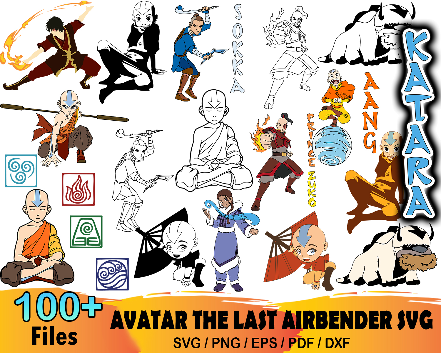 100 Avatar The Last Airbender Svg, Aang Svg, Anime Svg, Aang | Inspire ...