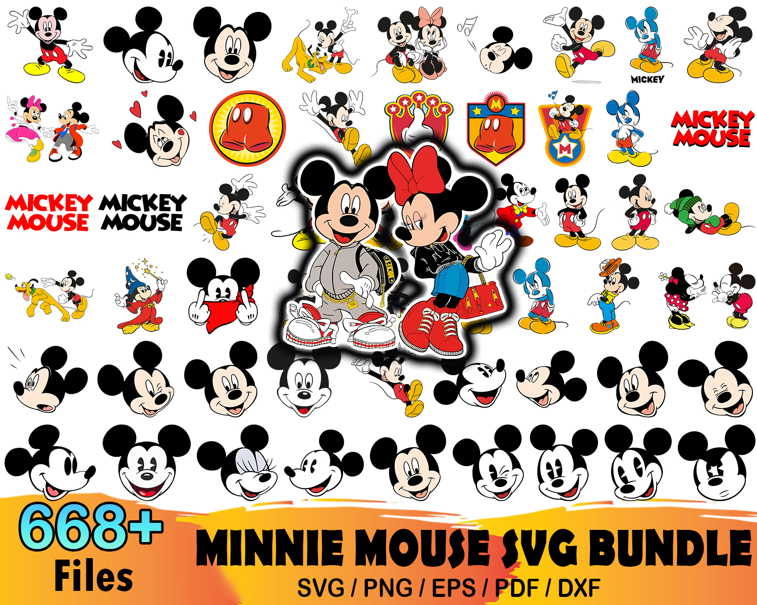 668 Minnie Mouse Svg Bundle, Disney Svg, Minnie Svg, Bow Dot | Inspire ...