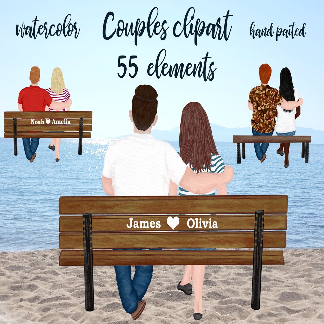 couple bench clipart - Inspire Uplift