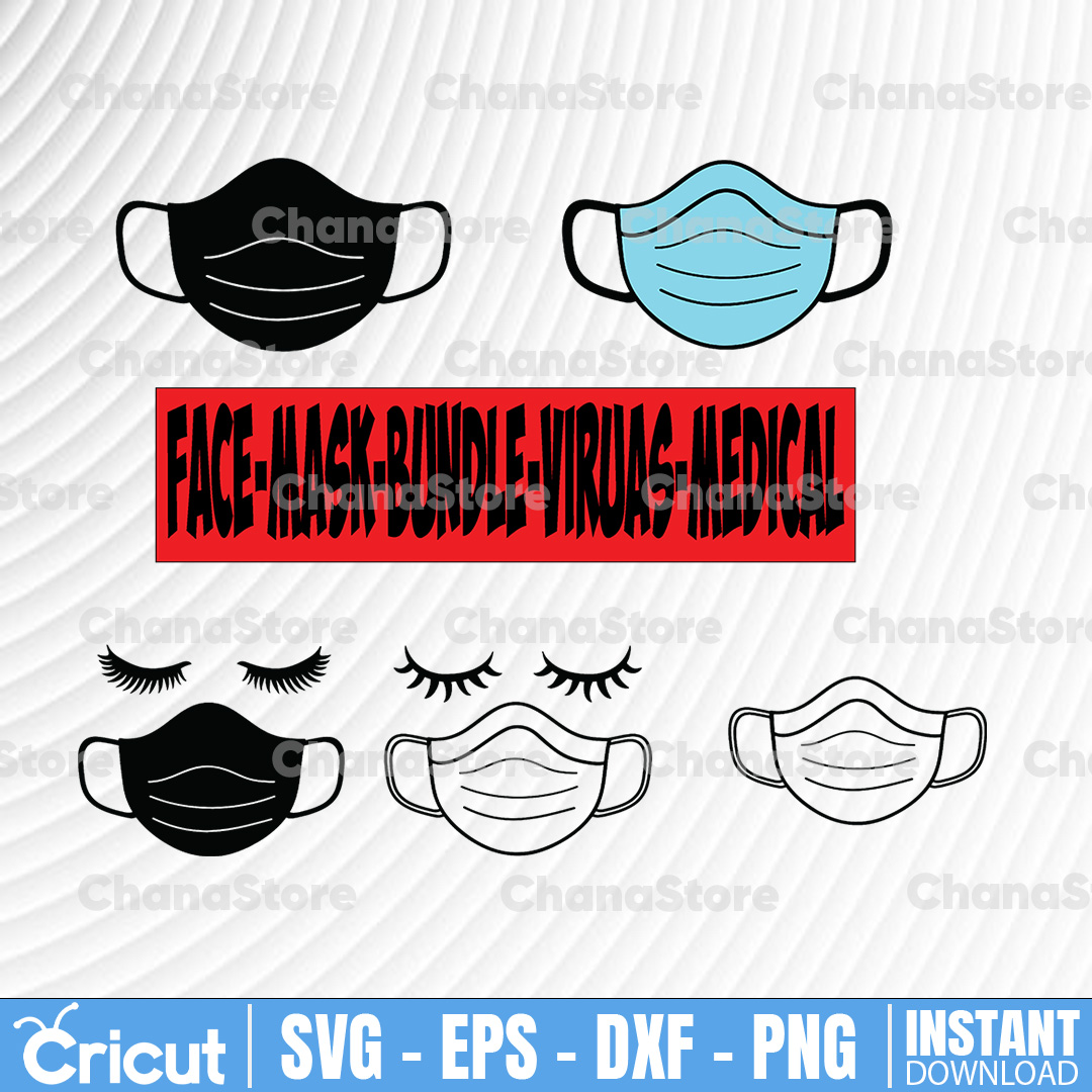 Face Surgical Mask SVG Bundle, Quarantine Mask svg, Medical - Inspire ...