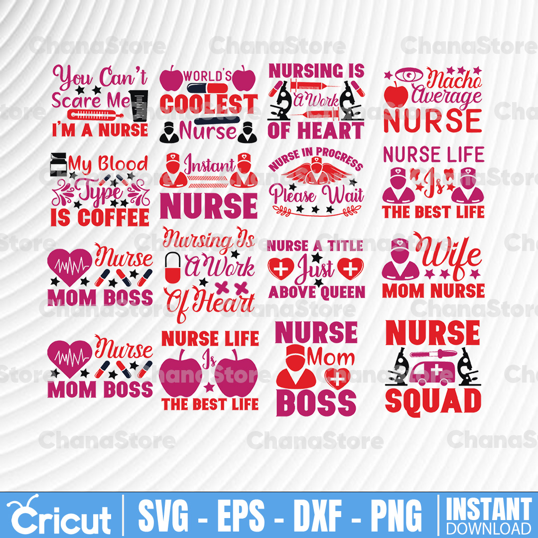 15 Nurse SVG Bundle, Health Doctor Nursing Quotes SVG/ Nurse | Inspire ...