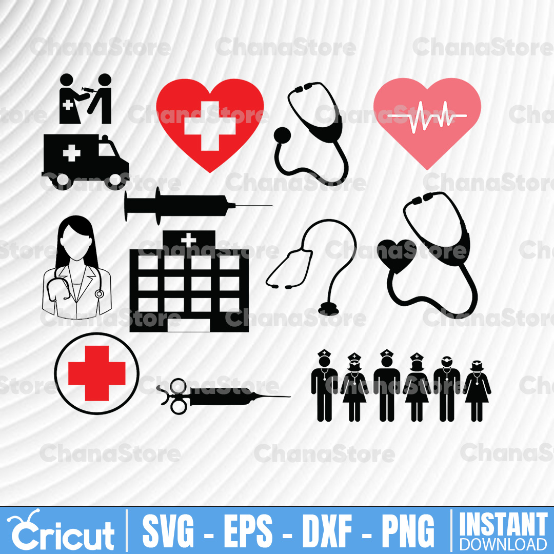 Nurse SVG / Stethoscope SVG / Nursing Svg / EPS / Png / Dxf | Inspire ...