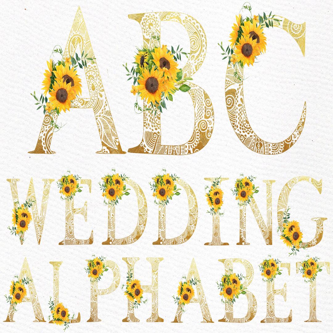 Floral Alphabet Clipart: "GOLD ALPHABET" Mandala Alphabet We | Inspire ...
