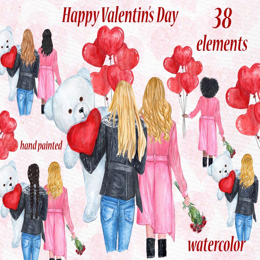 Valentines day girls clipart: "LOVE PLANNER CLIPART" Best fr | Inspire ...