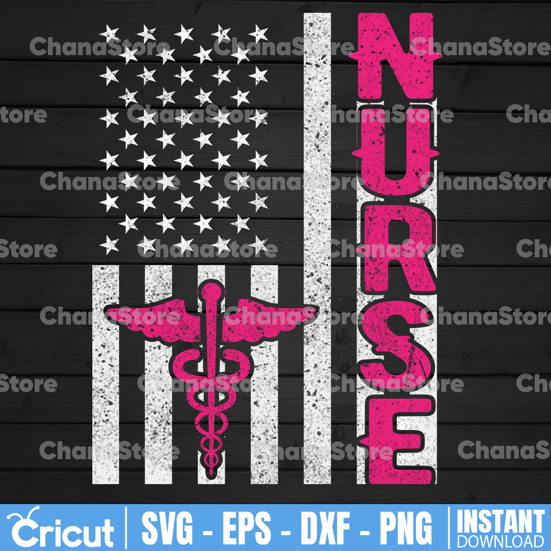 "Nurse Svg, Png, Jpg, Dxf, Nurse Flag Svg, Nurse Cut File, D - Inspire ...