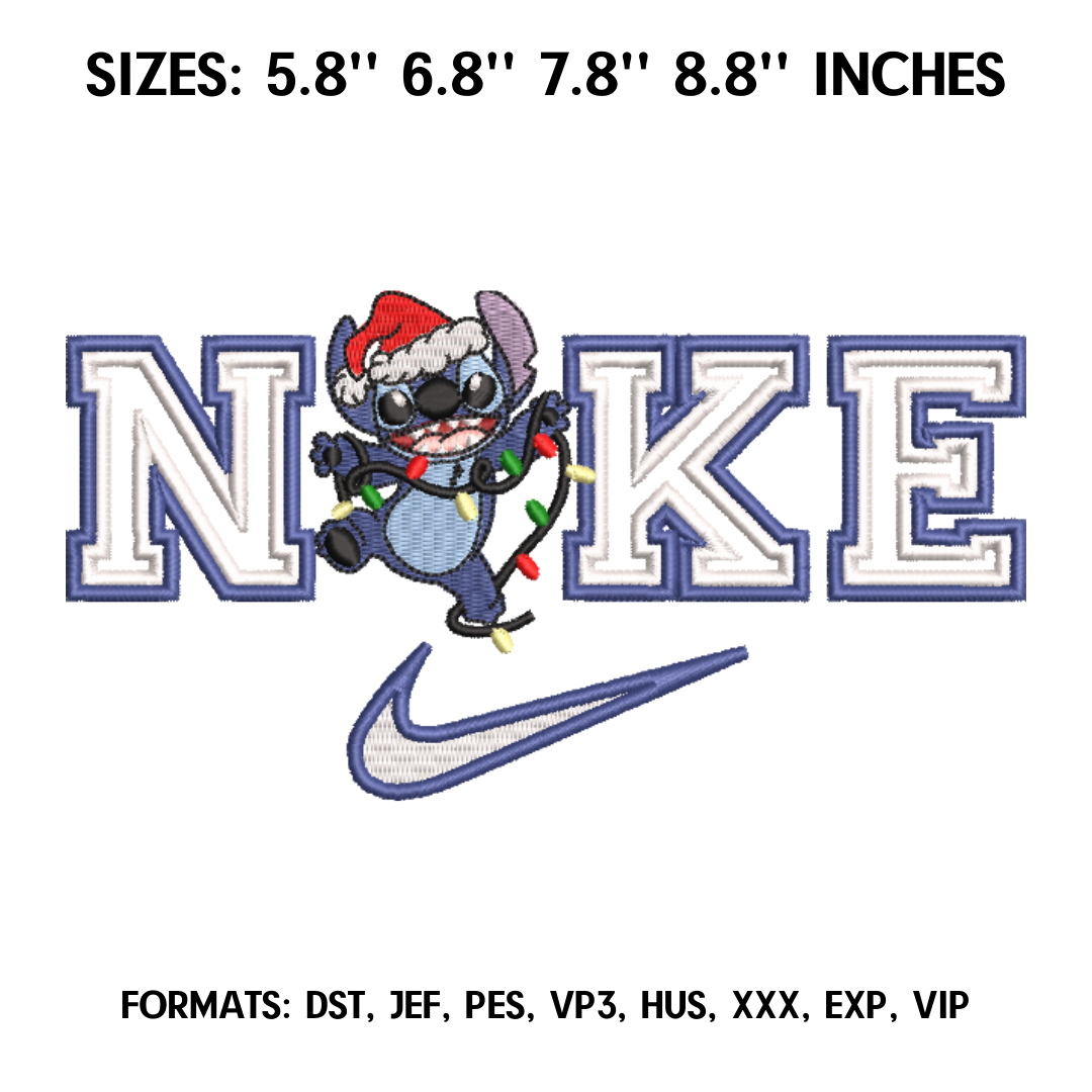 Nike Blue Stitch Embroidery design file pes. Lilo and Stitch | Inspire ...