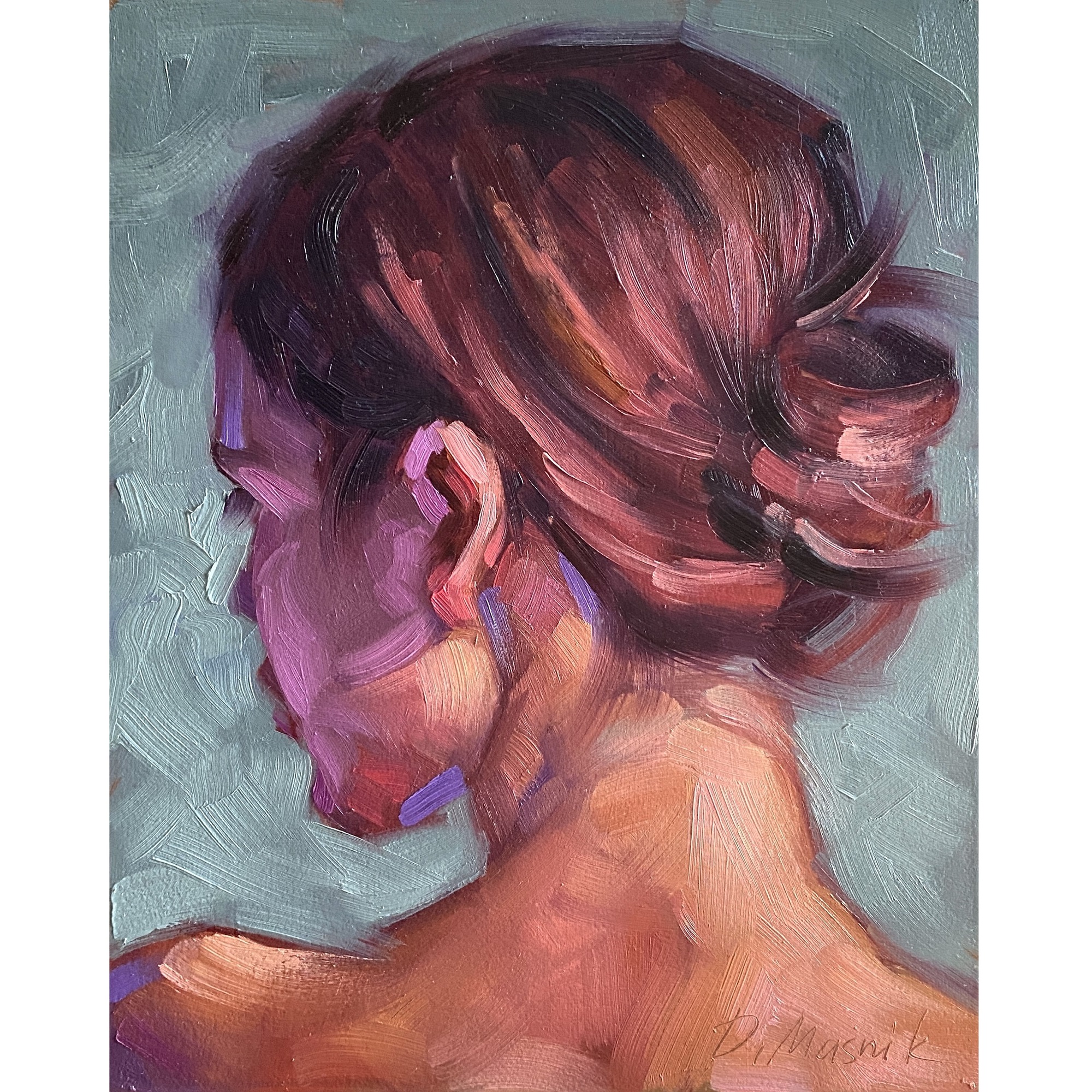 Woman Back Painting Original Female Portrait Artwork Oil On | Inspire ...