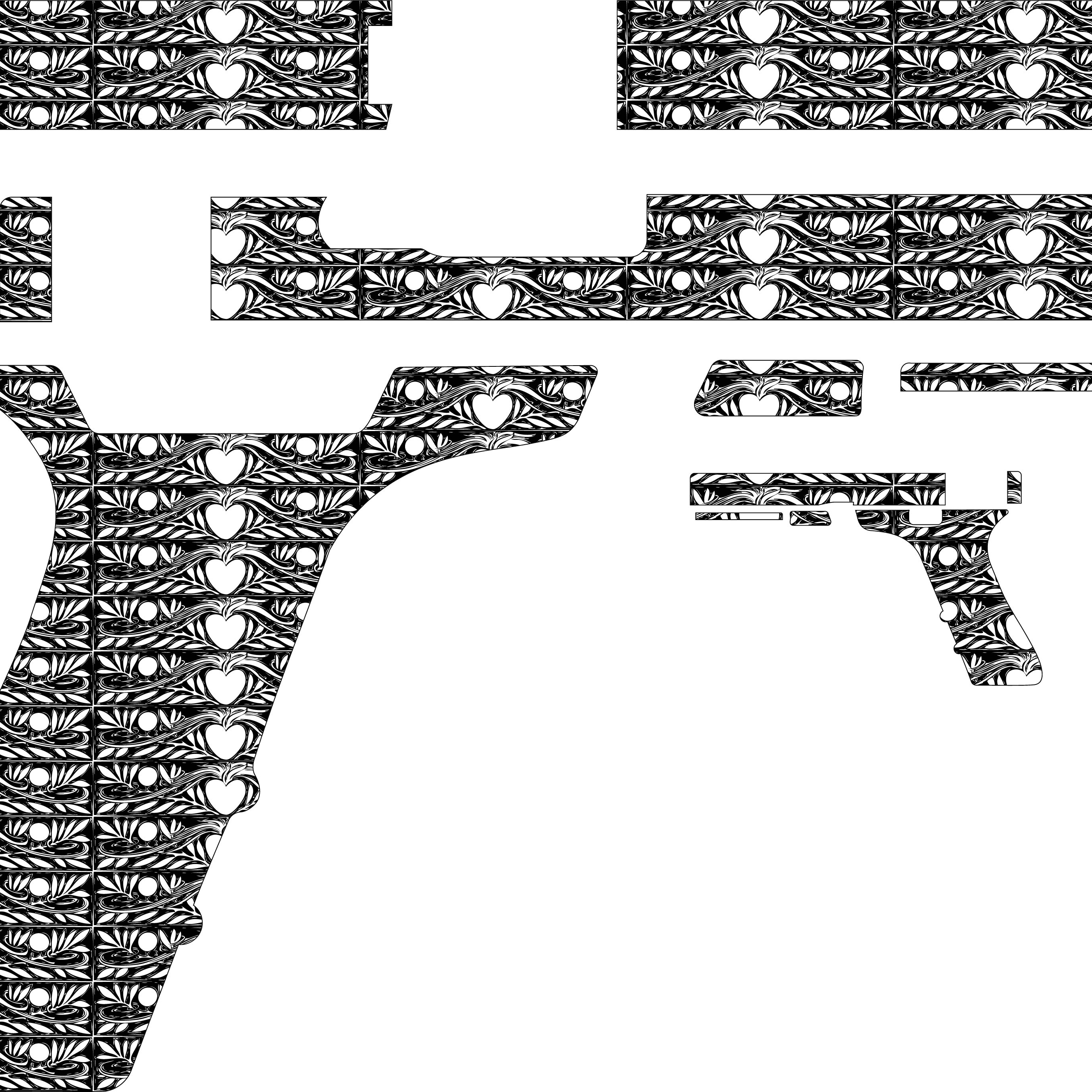 Glock 17 Gen 5 Gun Custom, Ai, Vector, SVG, DXF, Digital whi | Inspire ...