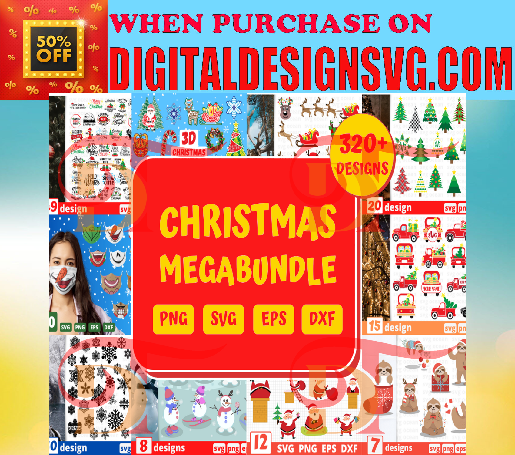 Mega Christmas SVG Bundle, Winter svg, Santa SVG, Holiday, M | Inspire ...
